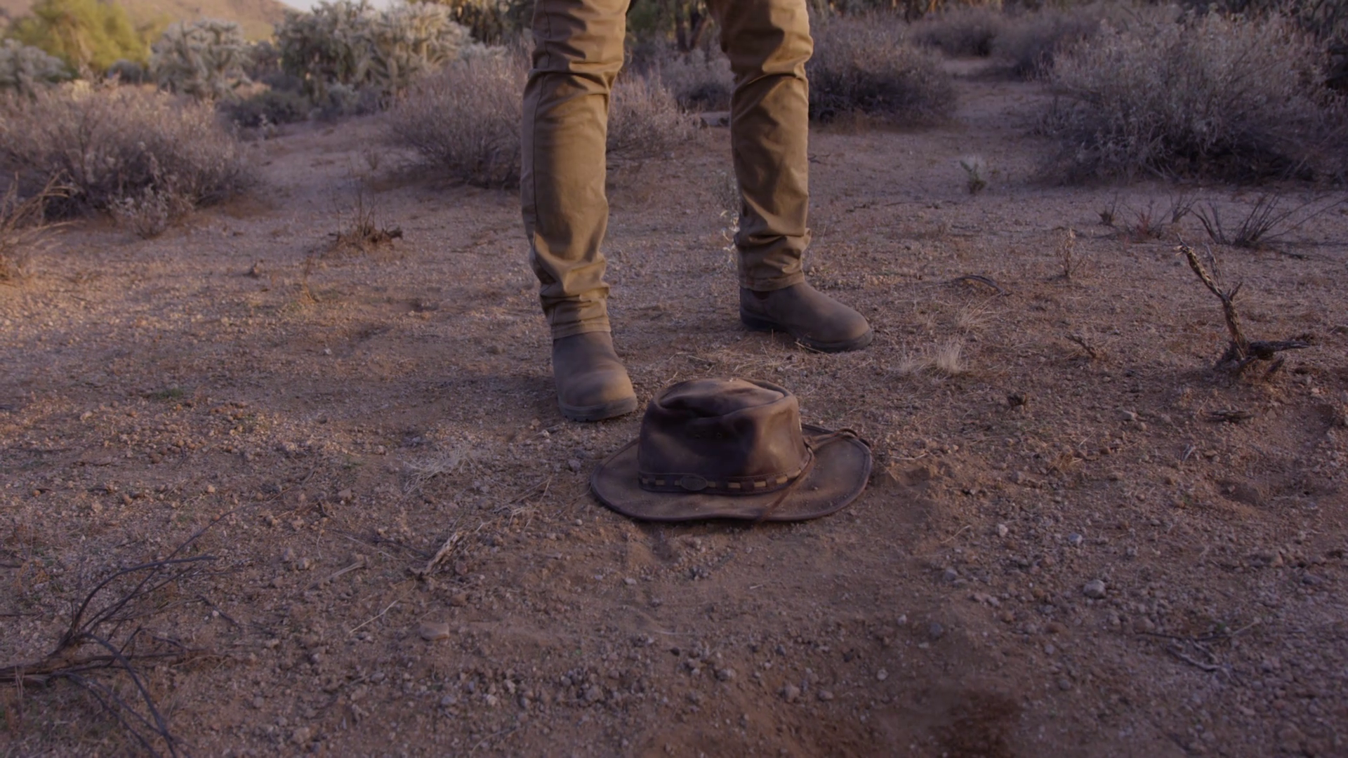 American Cowboy Picks Cowboy Hat Off Ground Stock Footage SBV-352286057 ...