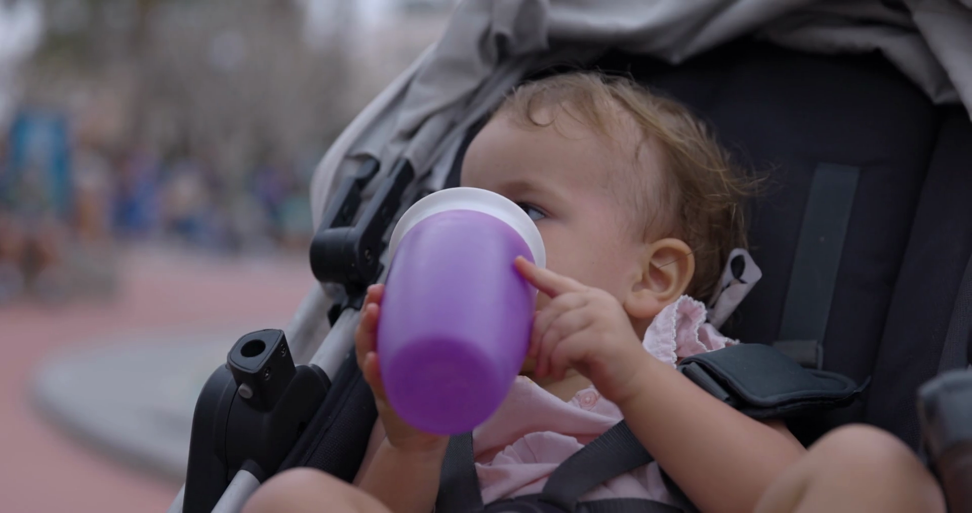 Baby Girl 1 Year Old Takes Sip Of Water Stock Footage SBV-347604231 ...