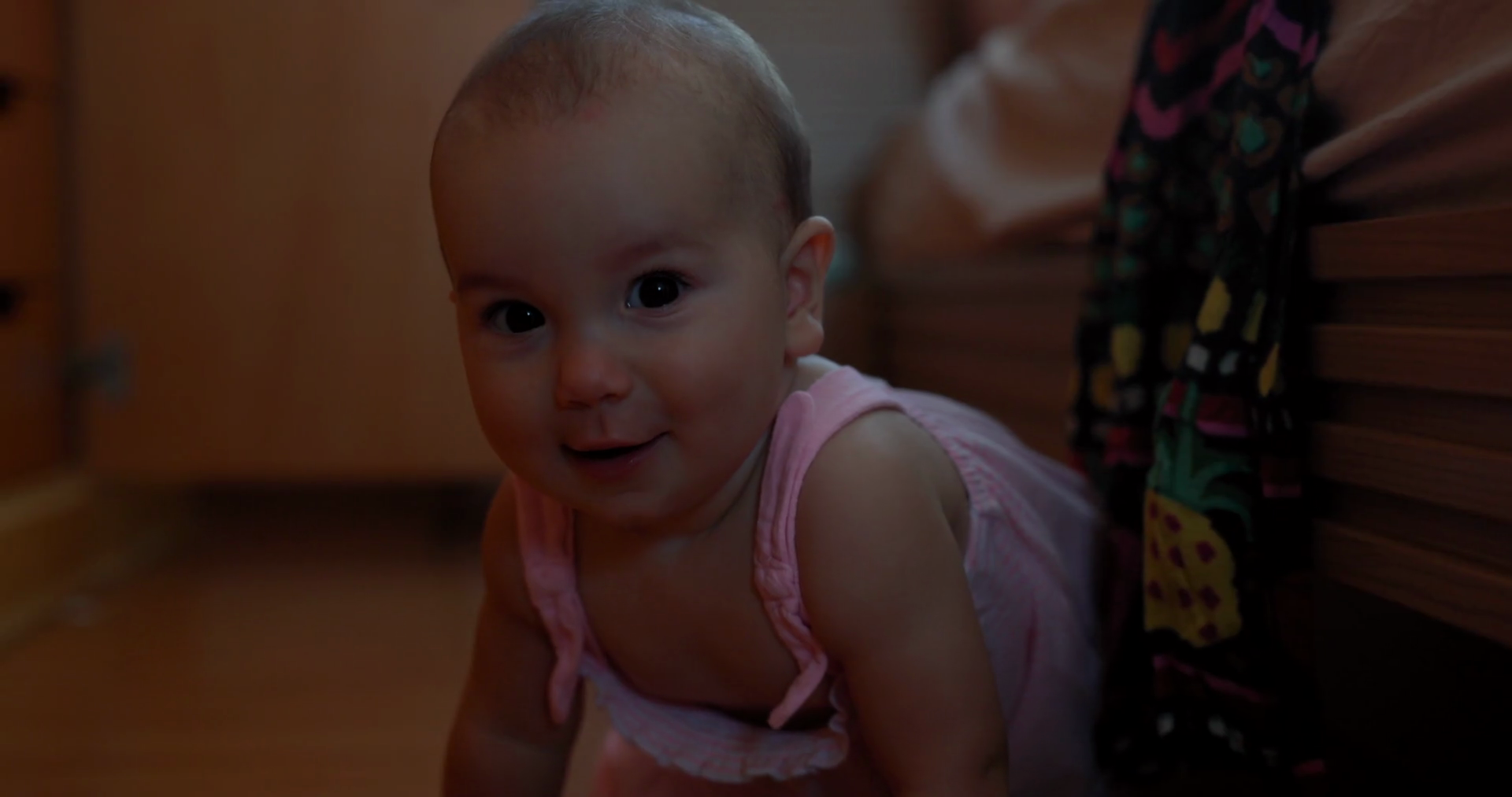 Baby Girl Crawls Towards Camera In Bedroom Stock Footage SBV-347617635 ...