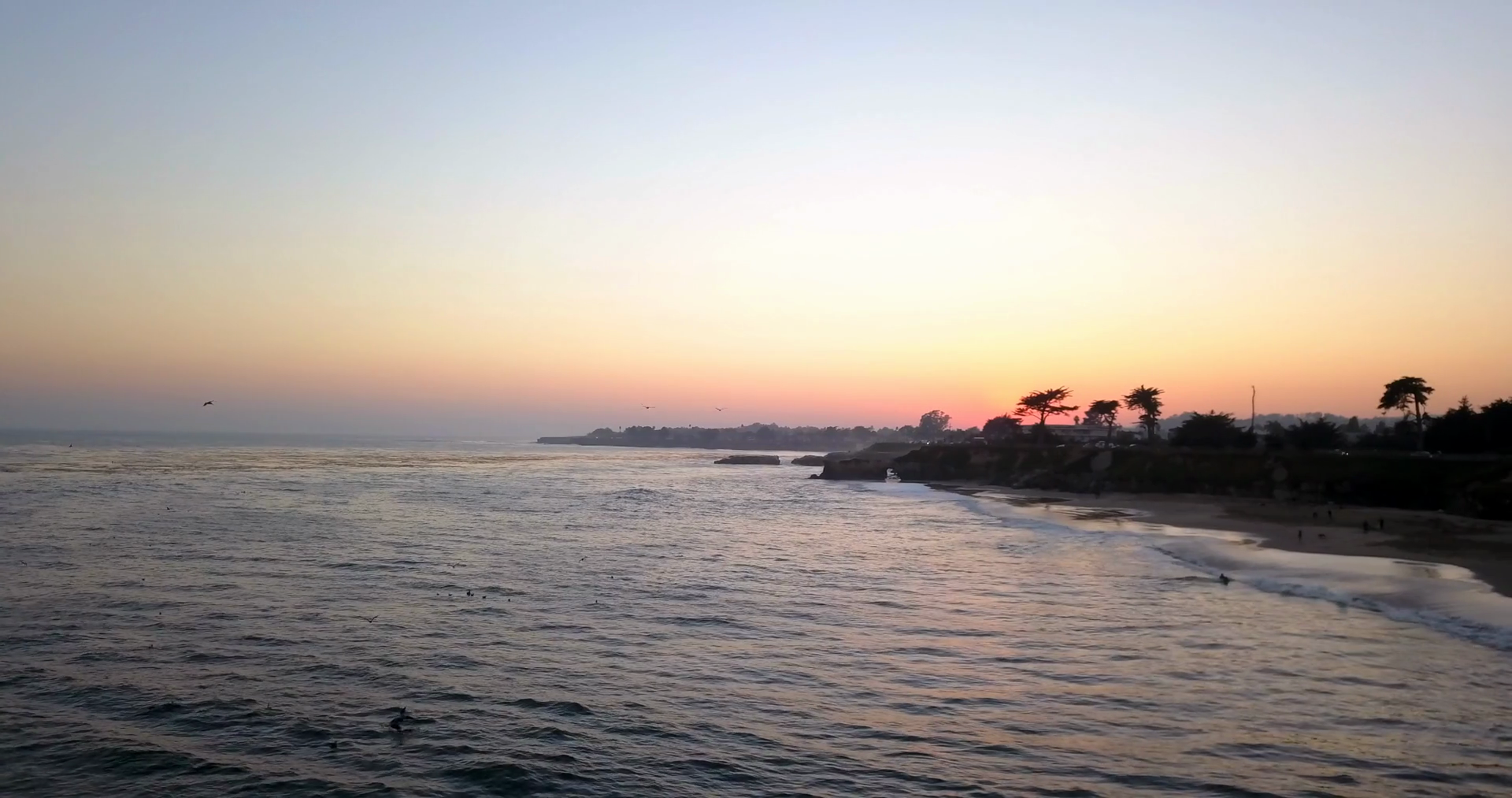 California Beach Sunset Aerial View Stock Footage SBV-347707380 ...