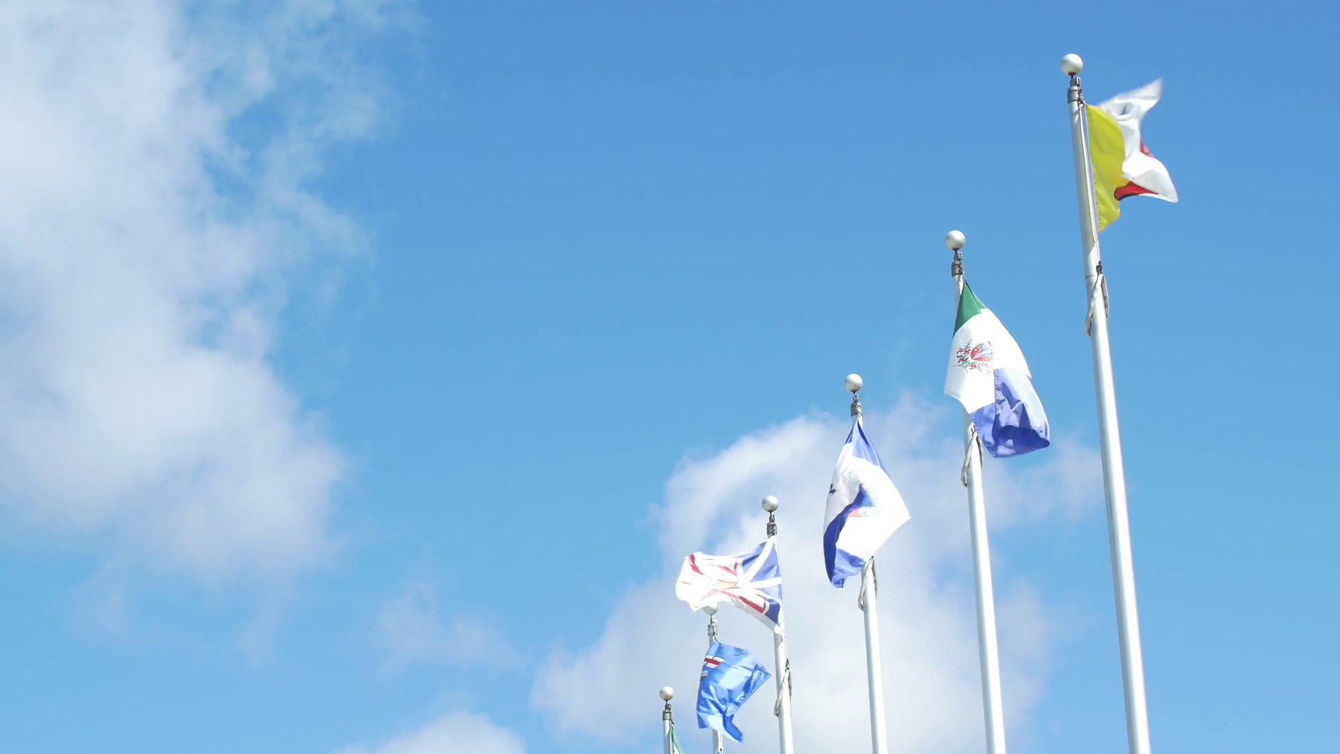 Canadian Provincial Territory Flags Flying Stock Footage SBV-348451575 ...