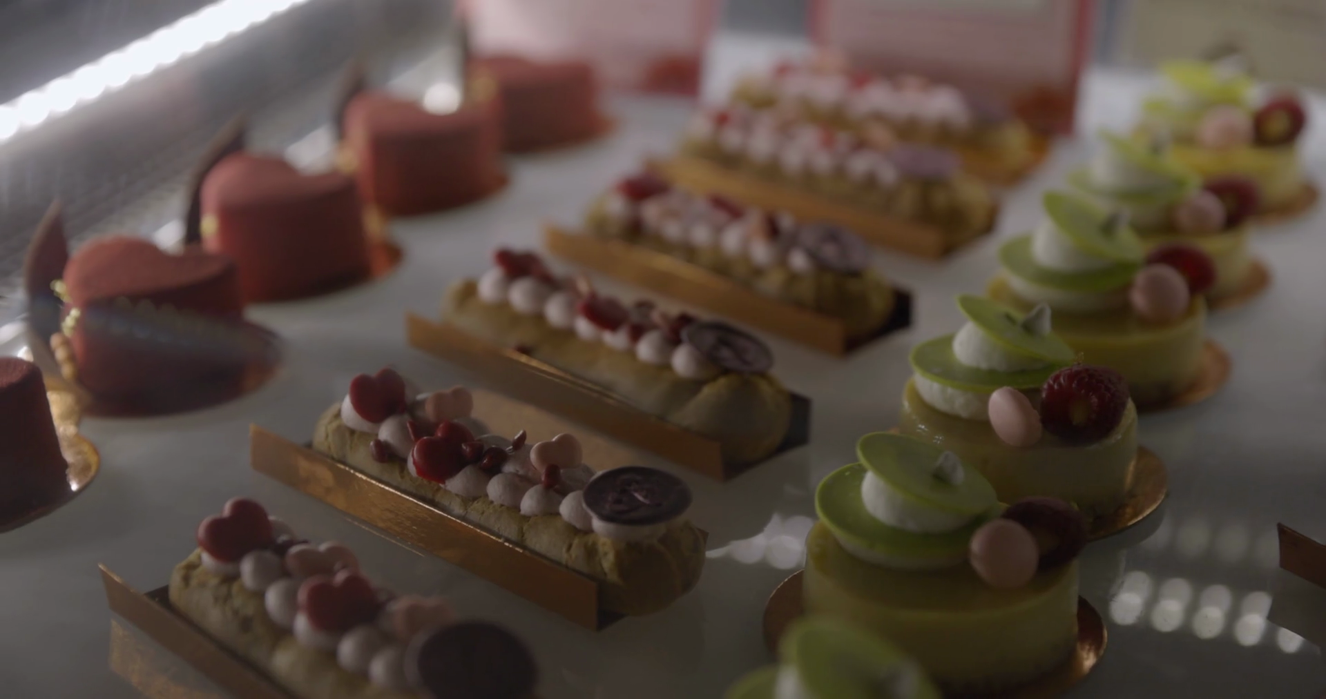 Fancy French Pastry Deserts In Display Case Stock Footage SBV-347604226 ...