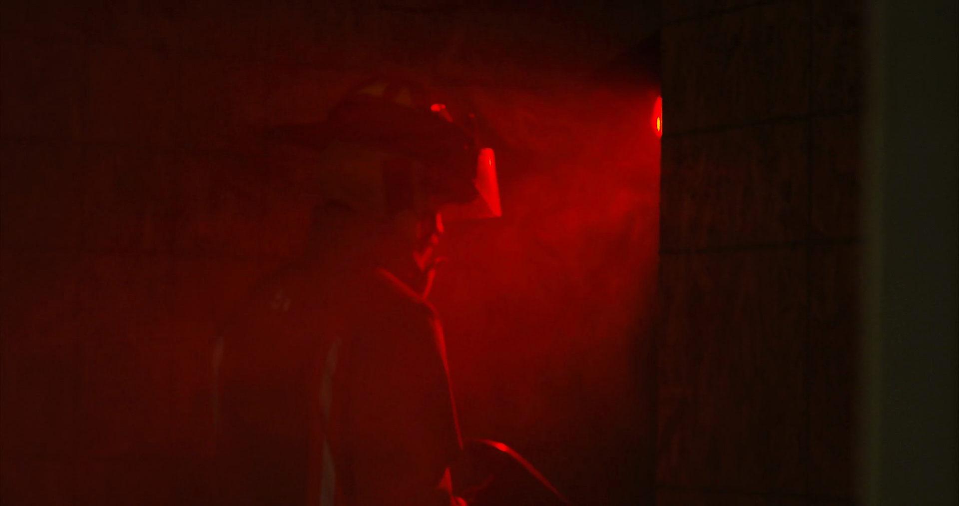 Fire Fighter Walking Into Smoke Filled Room Stock Footage SBV-347706107 ...