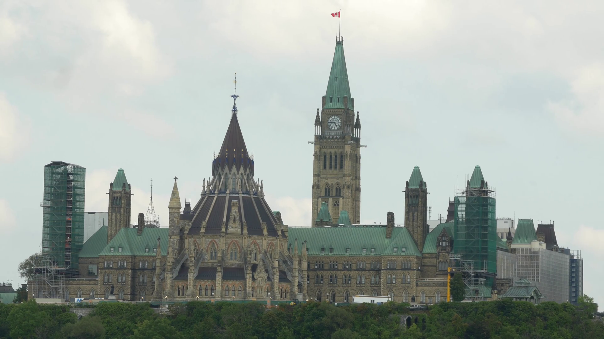 Parliament Of Canada Close Up From Behind Stock Footage SBV-348452080 ...