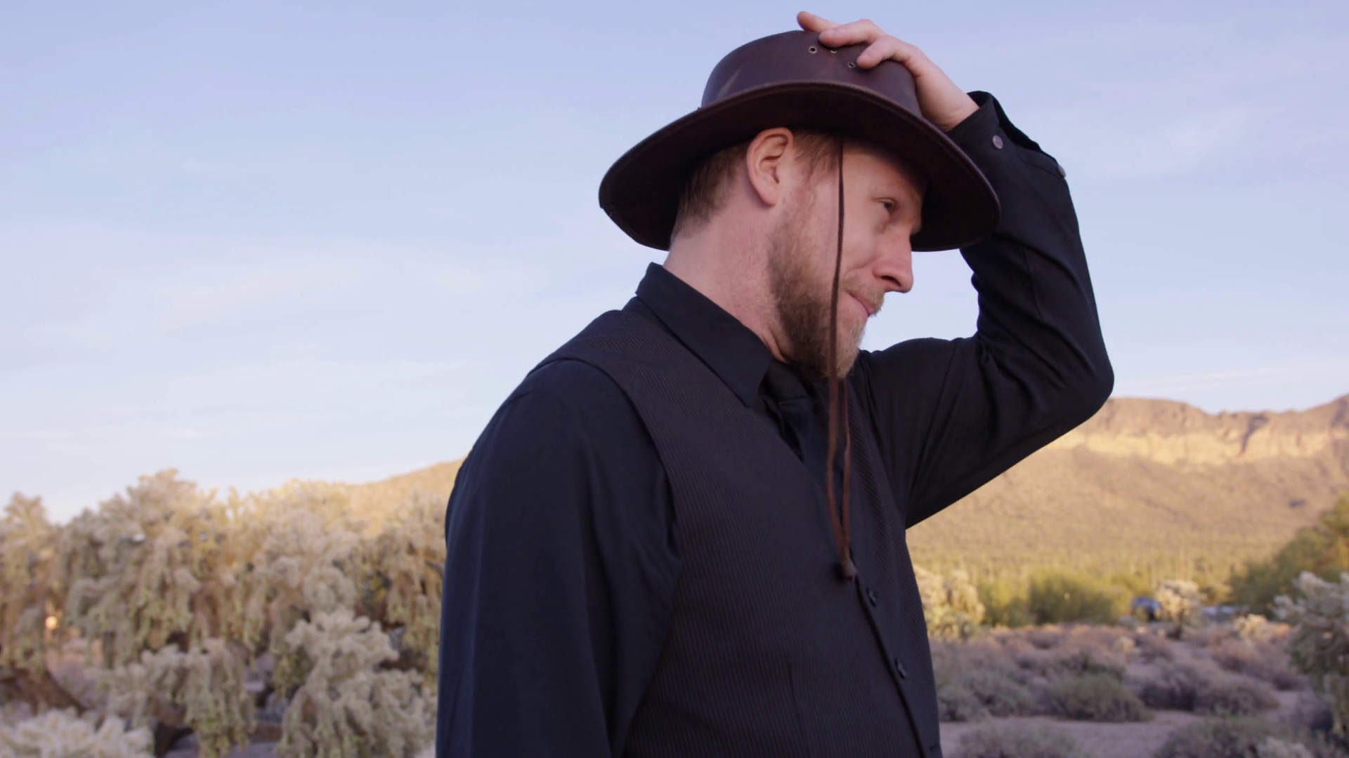 Sad Cowboy Puts On Cowboy Hat Stock Footage SBV-351749262 - Storyblocks