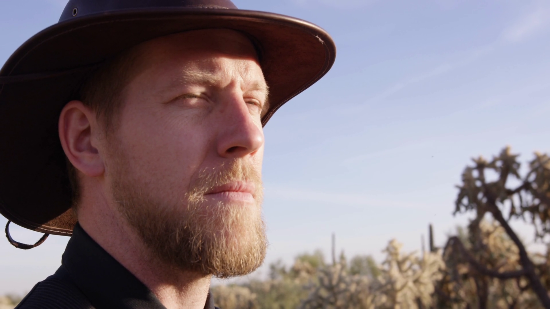 Texas Ranger Cowboy Closes Eyes Close Up Stock Footage SBV-352286088 ...