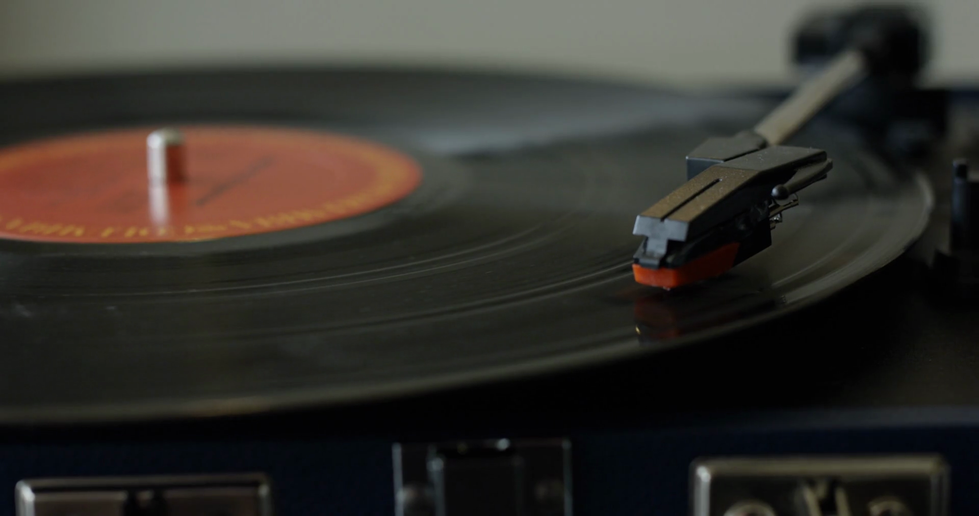Vinyl Record Playing On Turntable Close Up Stock Footage SBV-347707698 ...