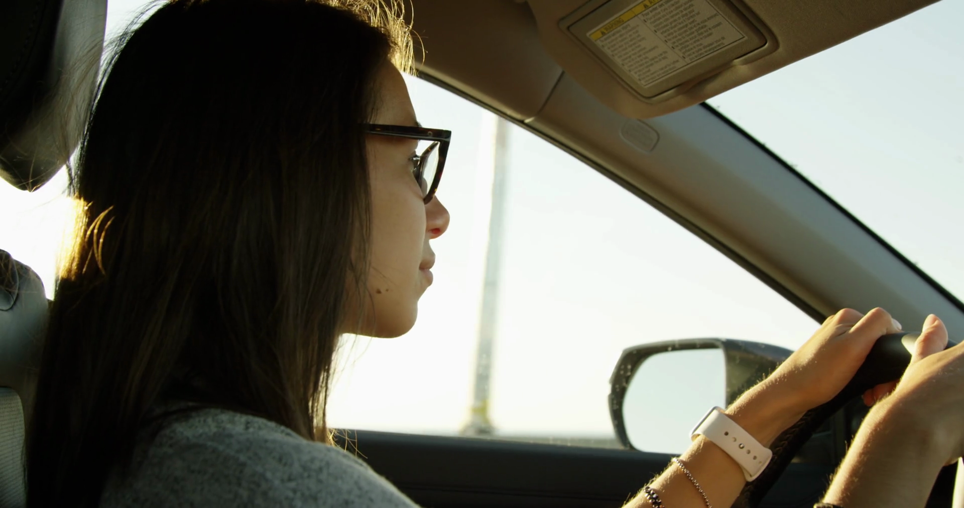 Woman Checks Mirrors Driving Slow Motion Stock Footage SBV-347706312 ...