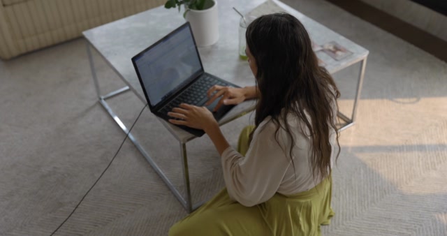 Woman Typing Laptop Stock Footage: Royalty-Free Video Clips - Storyblocks