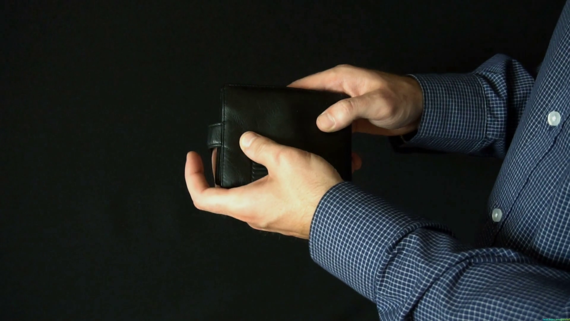 Taking Money Out Of Wallet Man Opens Leather Stock Footage SBV ...