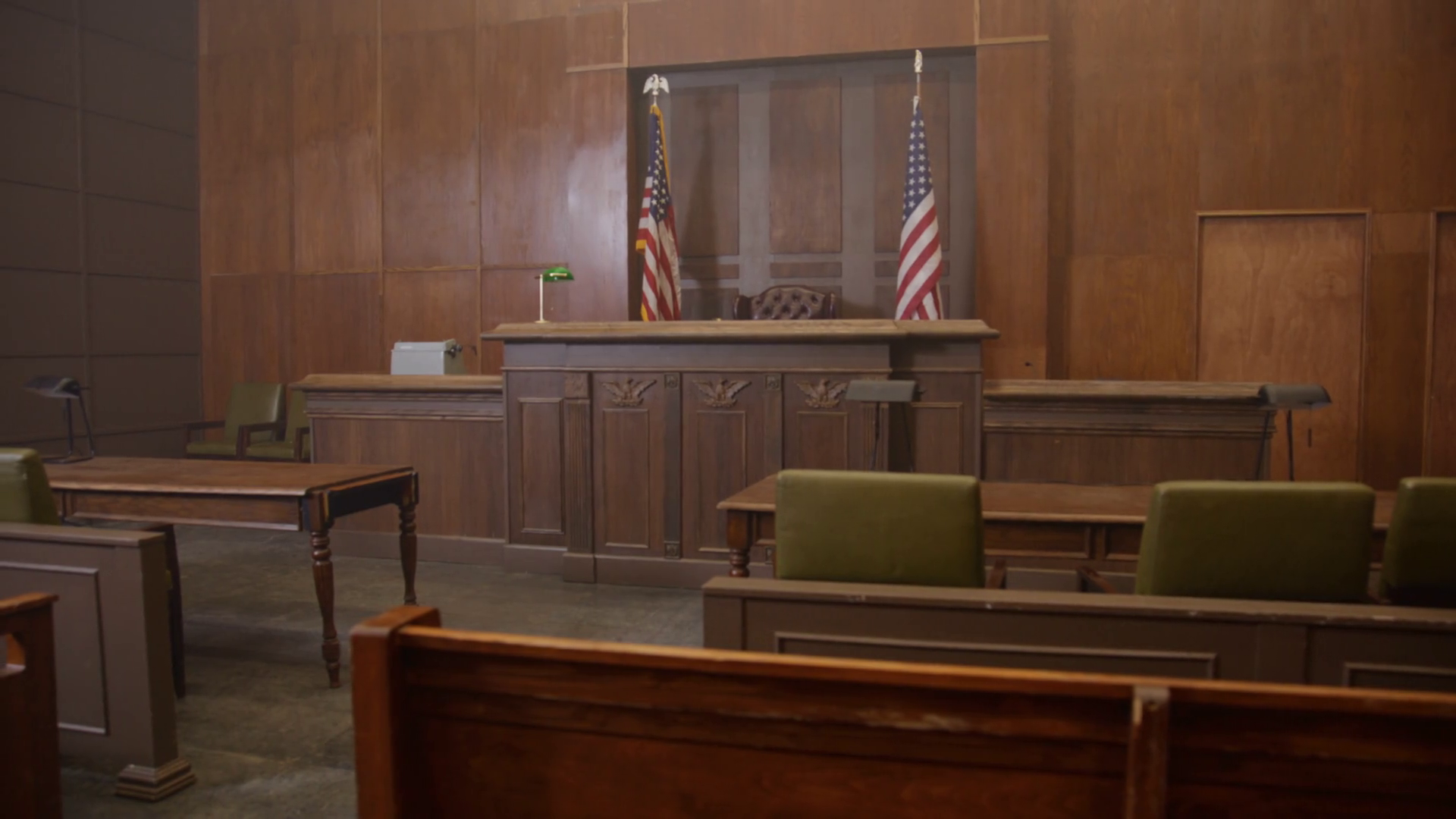 Empty Court Room With American Flags Law Stock Footage SBV-351672394 ...