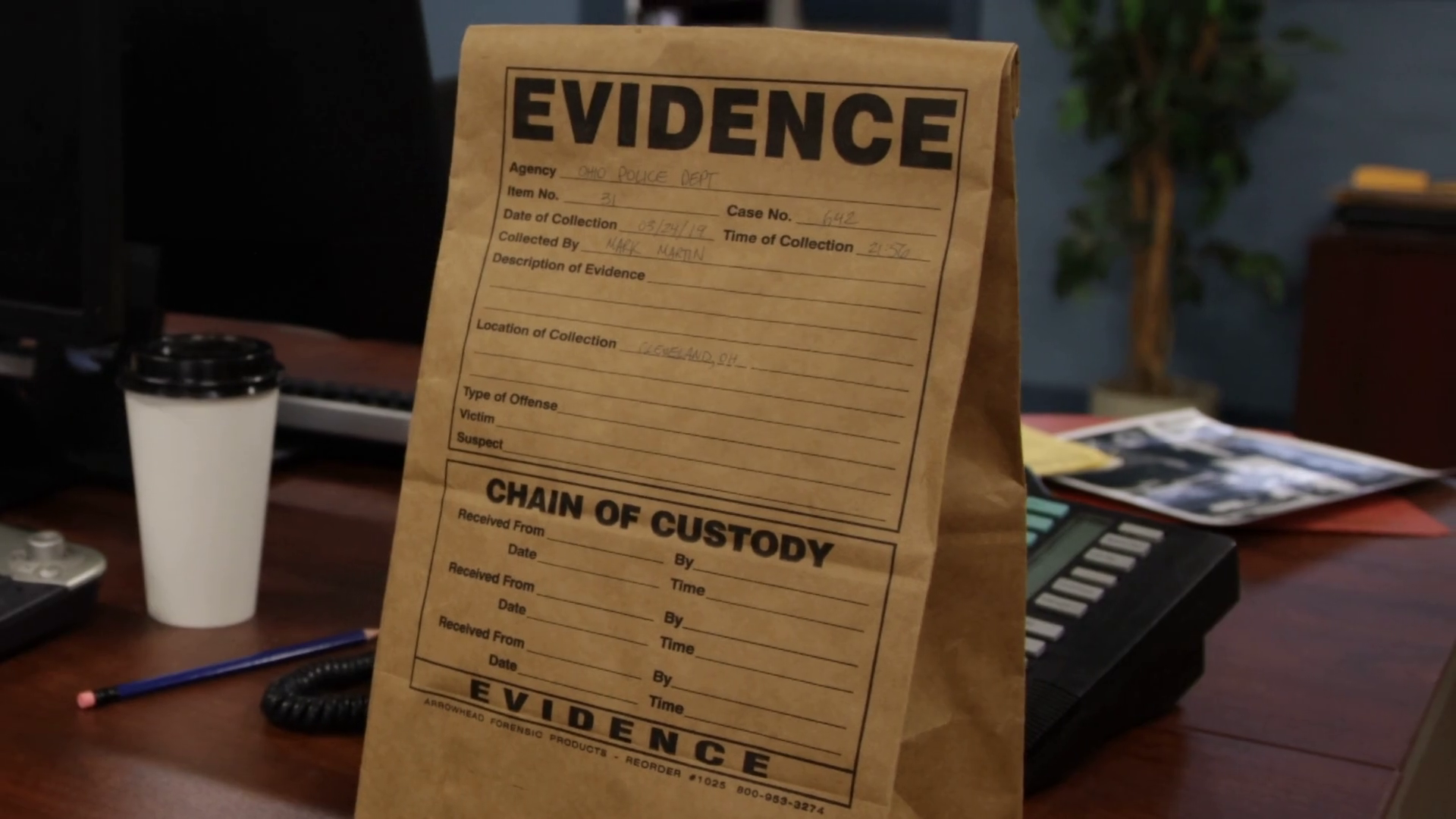 Evidence Bag Zoom Out In Police Station Stock Footage SBV-349351767 ...