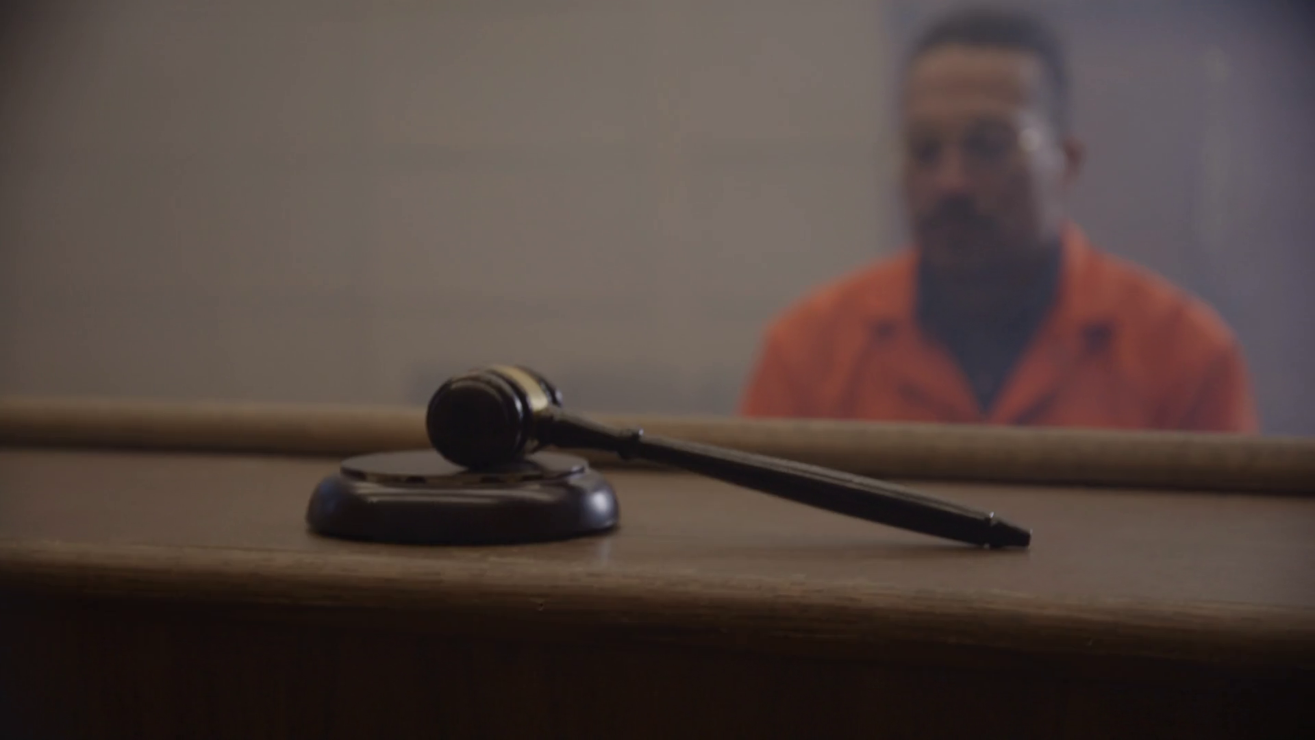Handheld Pan From Inmate Gavel To Judge In Stock Footage SBV-351671808 ...