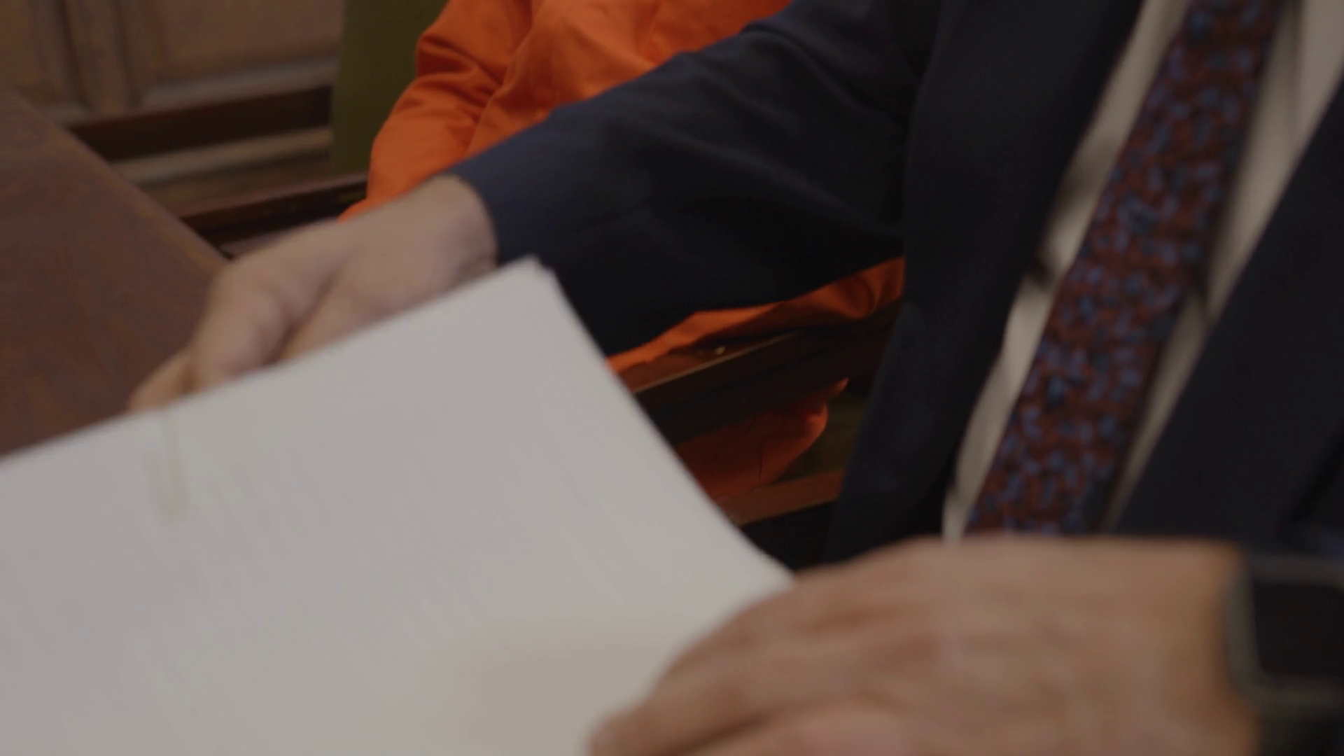 Lawyer With Documents Inmate In Court Room Stock Footage SBV-351672460 ...