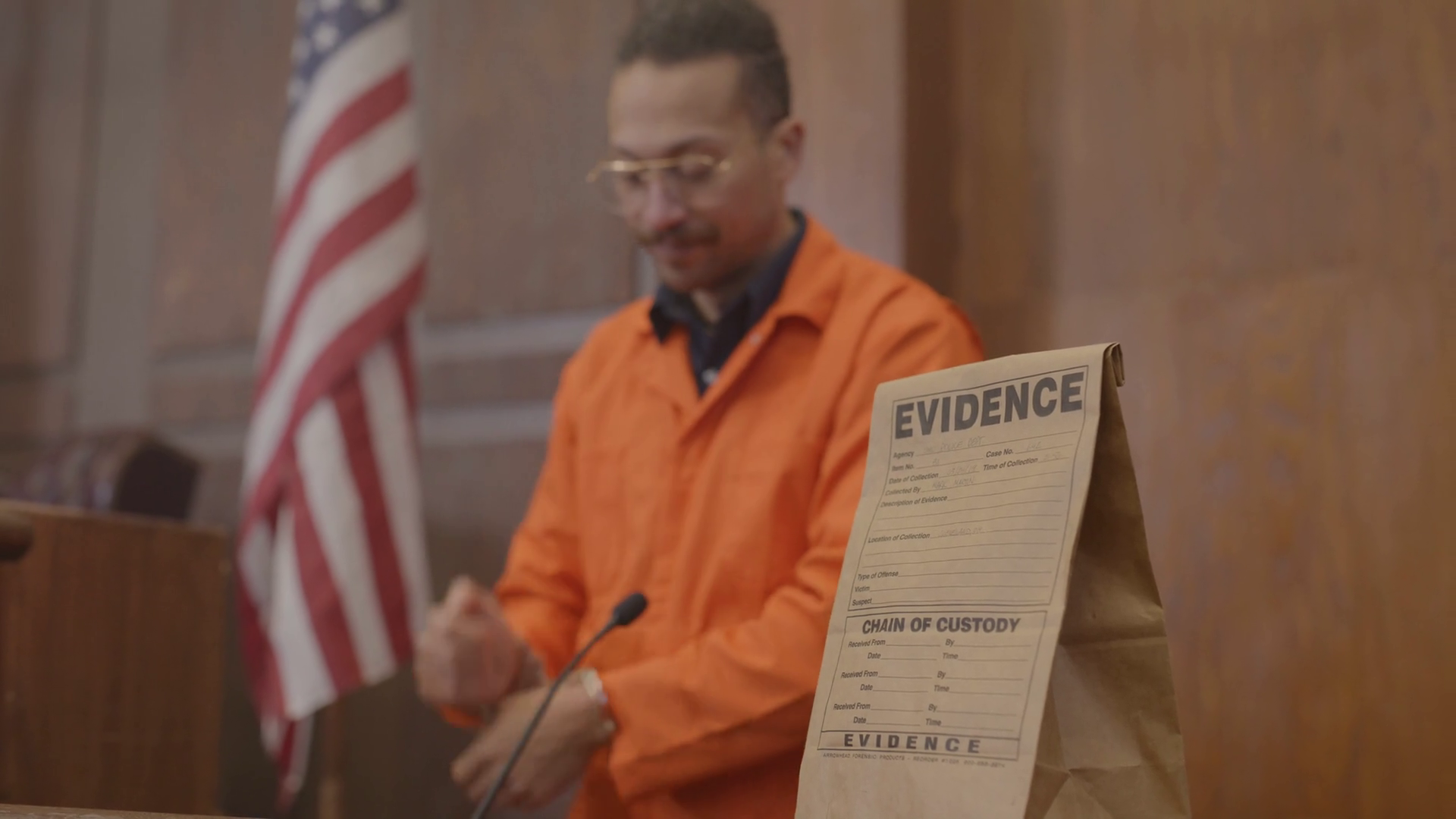 Out Of Focus Man On Stand In Court With Stock Footage SBV-351672497 ...