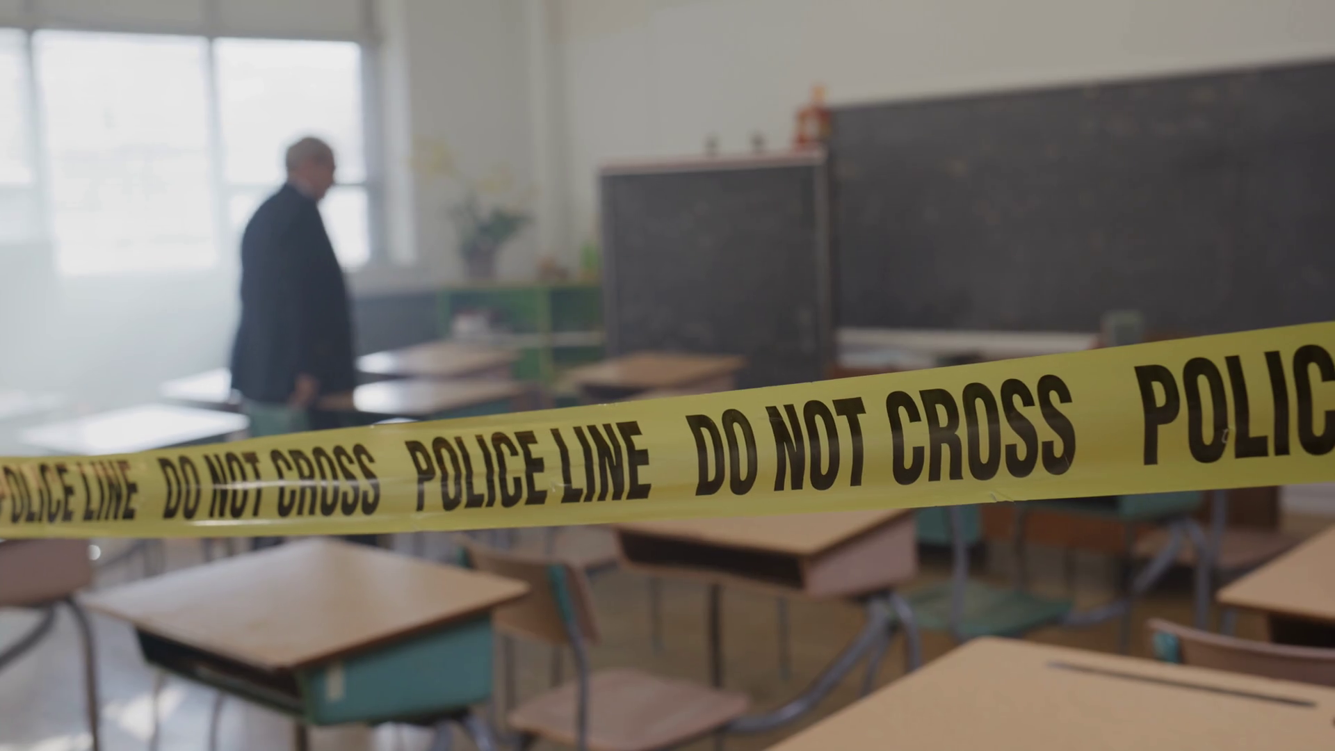 Police Entering Crime Scene In School Stock Footage SBV-351671919 ...