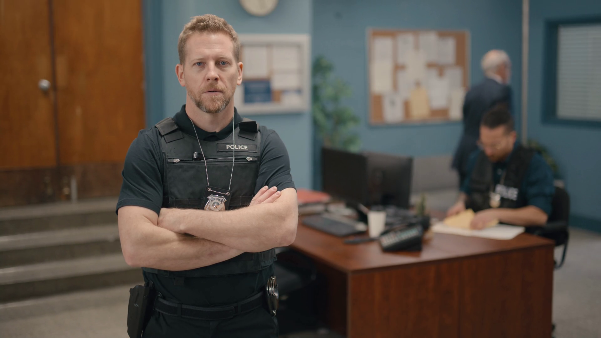 Police Team In Precinct Modern Law Stock Footage SBV-349888115 ...