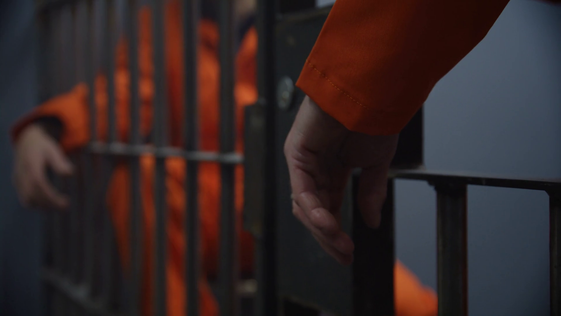 Two Inmates In Jail Behind Bars Close Up Stock Footage SBV-351672099 ...