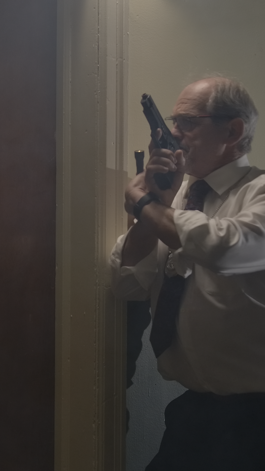 Breaching Door Senior Police Officer Stock Footage SBV-353147958 ...