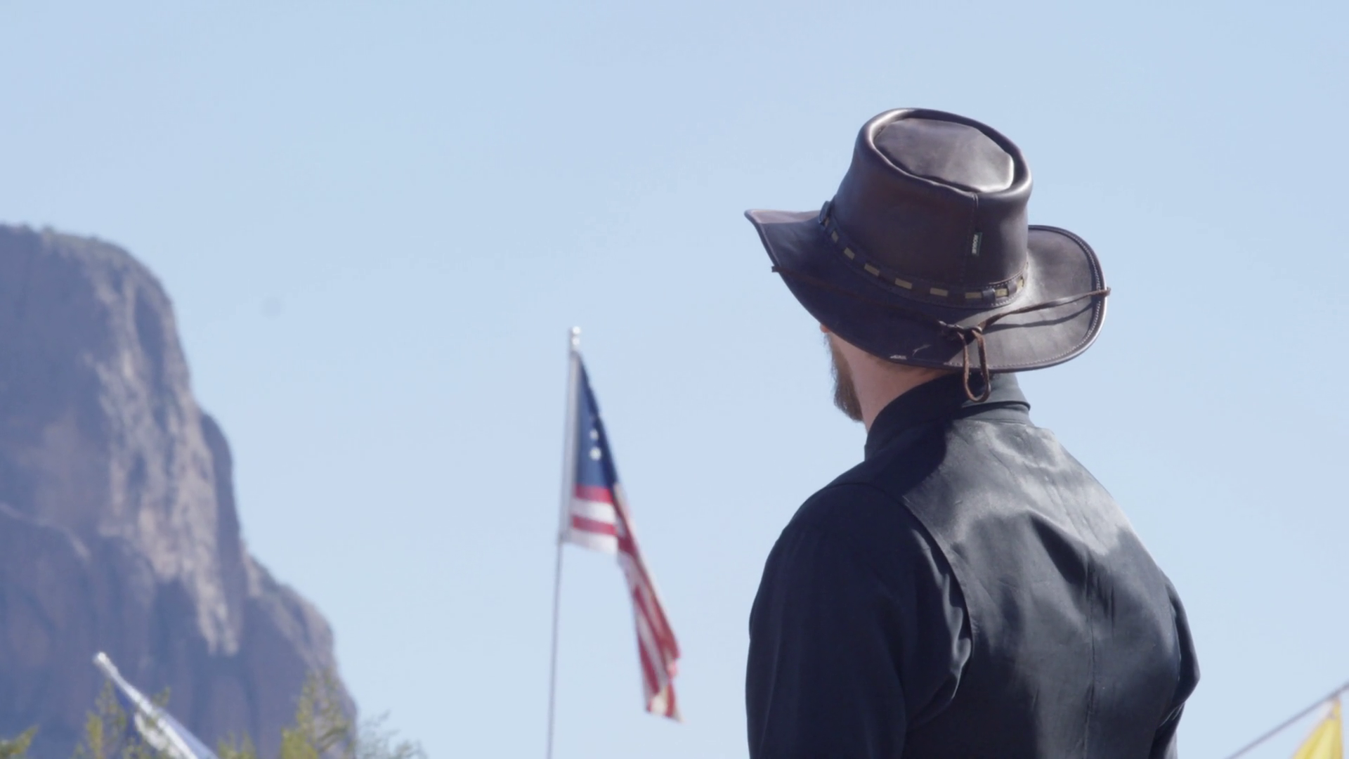 Cowboy Looking Off Into Distance At American Stock Footage SBV ...