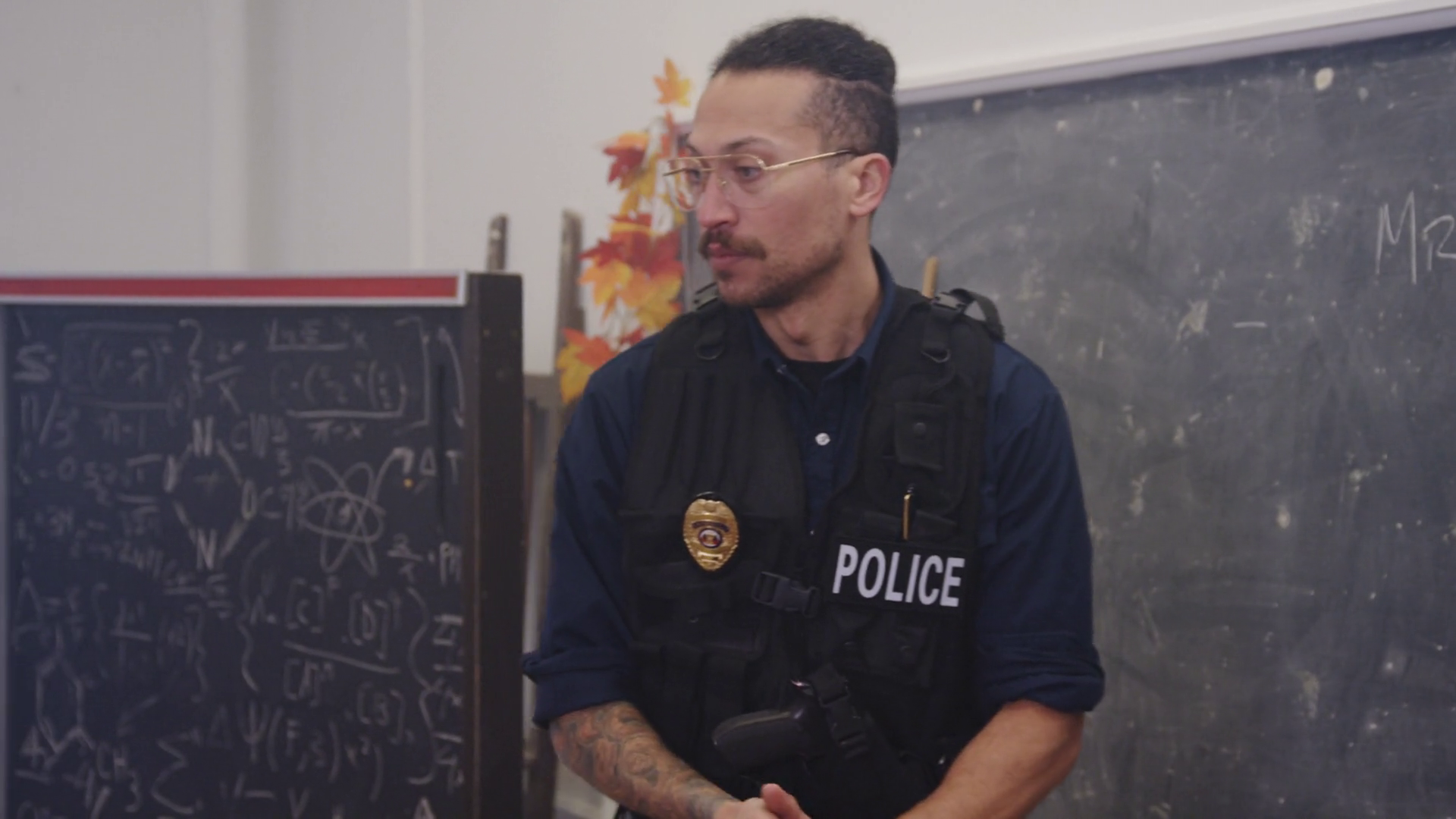 Police Officer At Head Of Class Stock Footage SBV-349007699 - Storyblocks