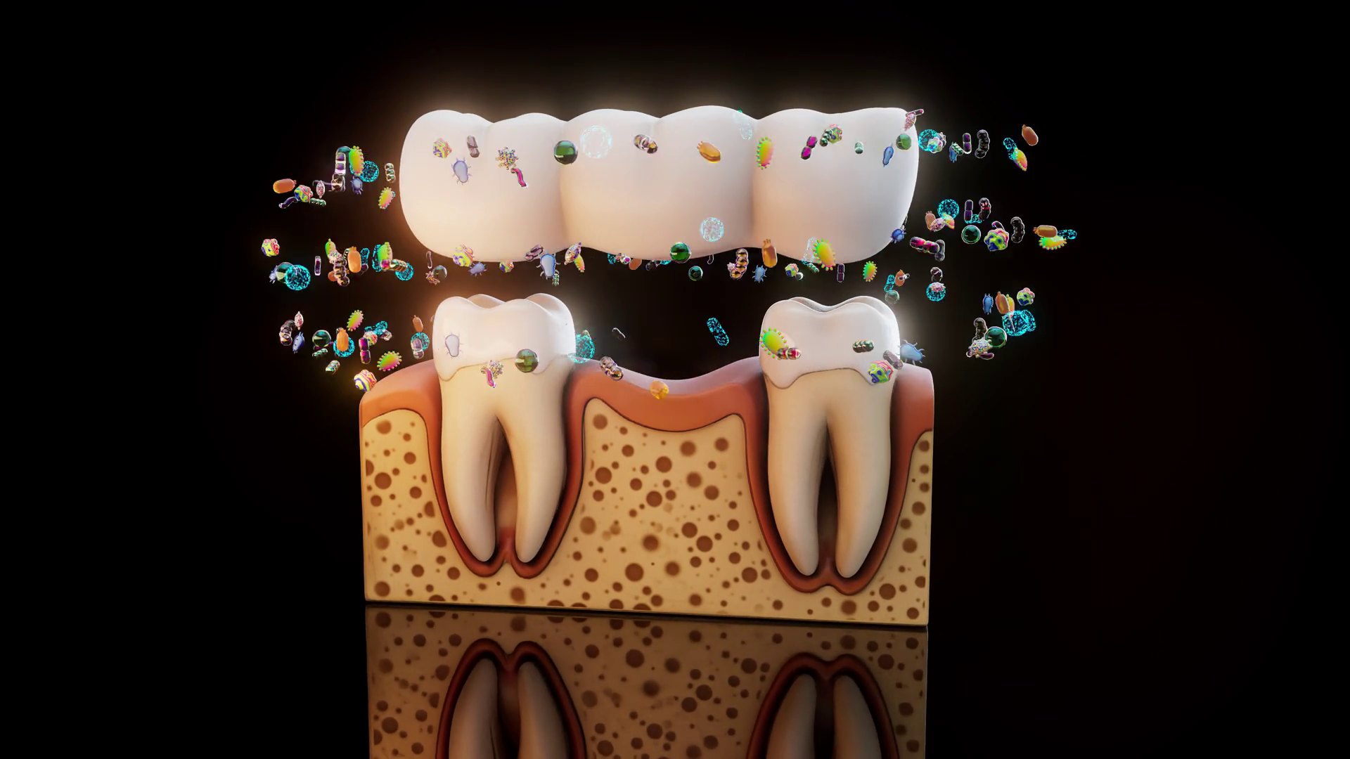 Conceptual 3d Animation Of Dental Bridge Stock Footage SBV-352981281 ...