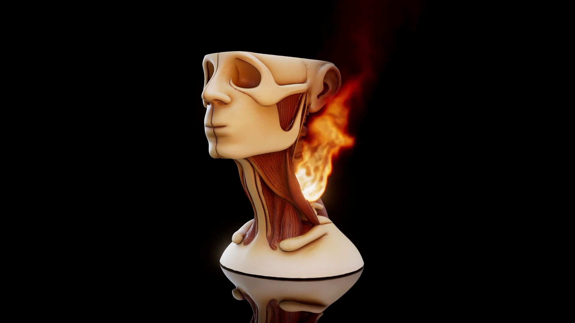 Conceptual 3d Animation Of Neck Strain On Stock Footage SBV-352981265 ...