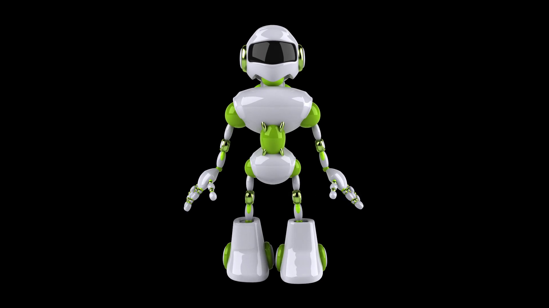 Fun 3d Cartoon Robot Waving (with Alpha Stock Footage SBV-351762730 ...