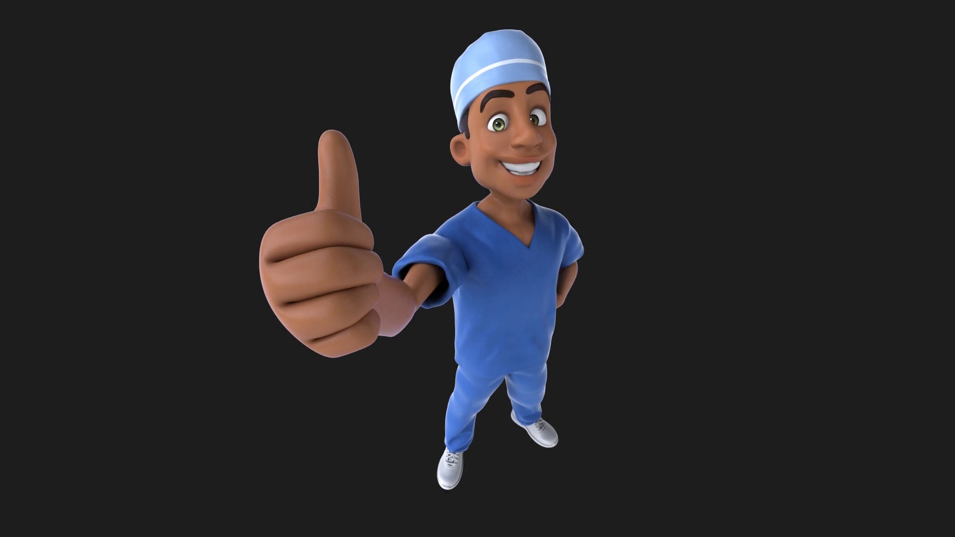 Fun 3d Cartoon Scrubs Animation (with Alpha Stock Footage SBV-352317316 ...