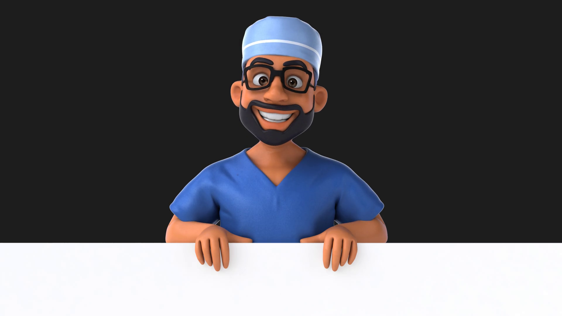 Fun 3d Cartoon Scrubs Animation (with Alpha Stock Footage SBV-352317247 ...