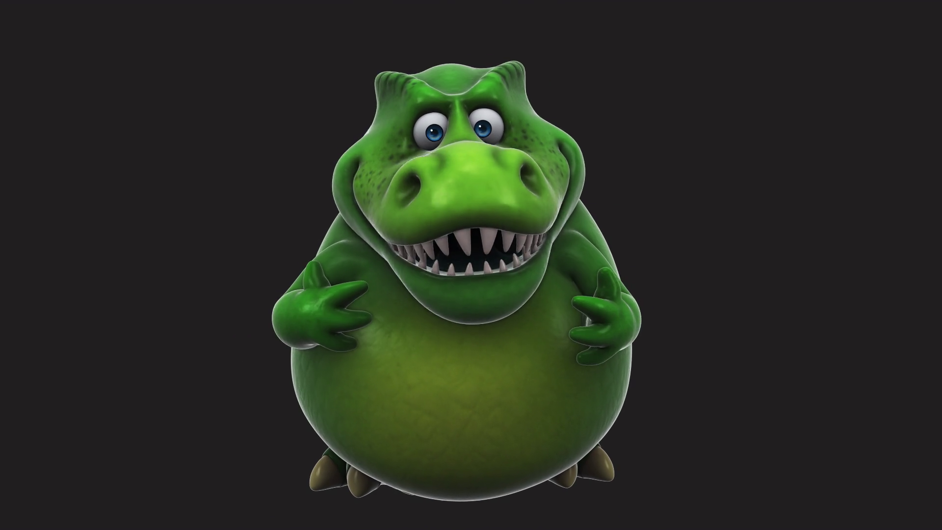Fun 3d Cartoon Dino Talking (with Alpha Stock Footage SBV-351716150 ...