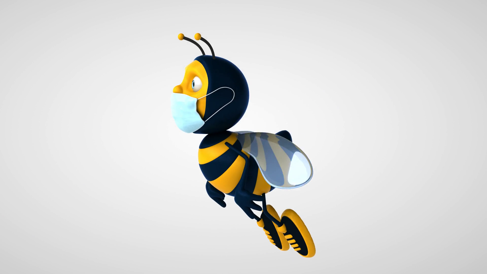 3d Animation Of Bee With Mask Stock Motion Graphics SBV-338254912 ...