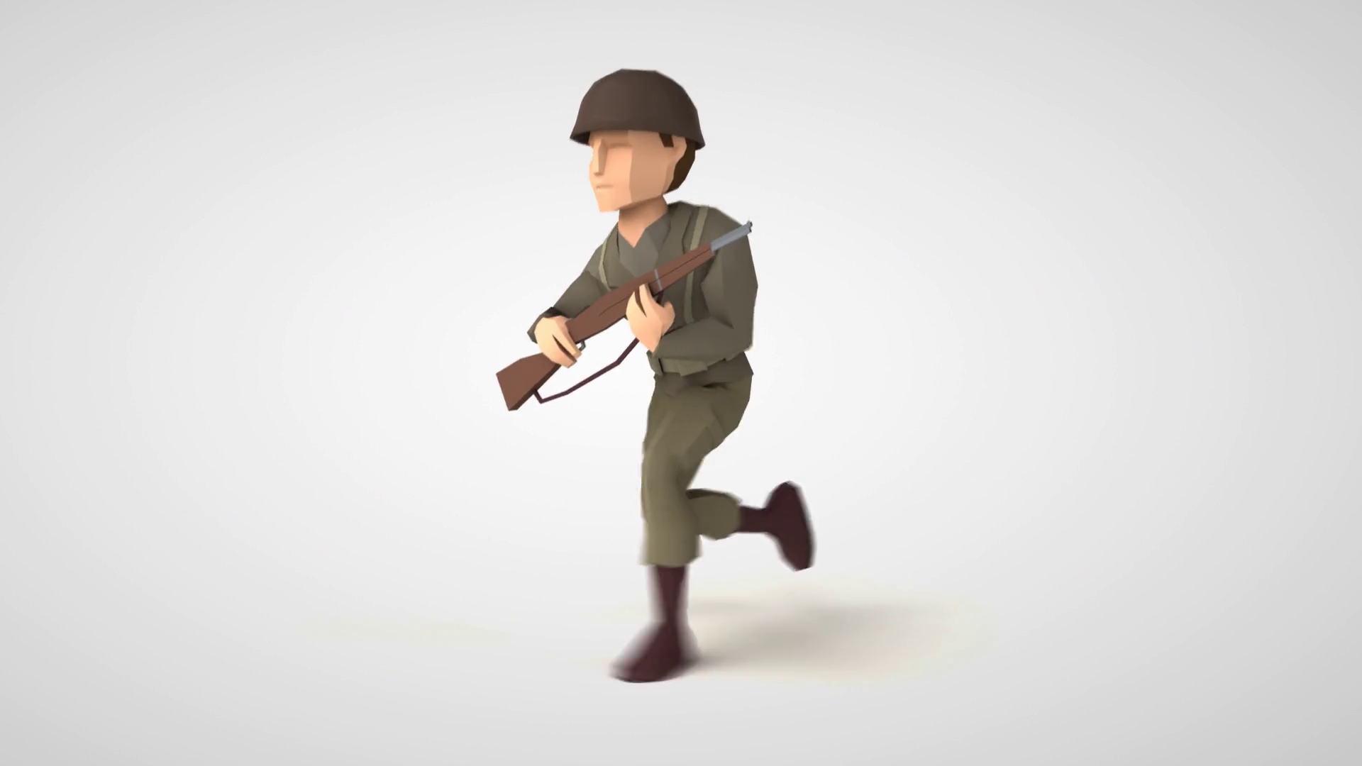 3d Video Game Character Running Soldier Stock Motion Graphics SBV ...