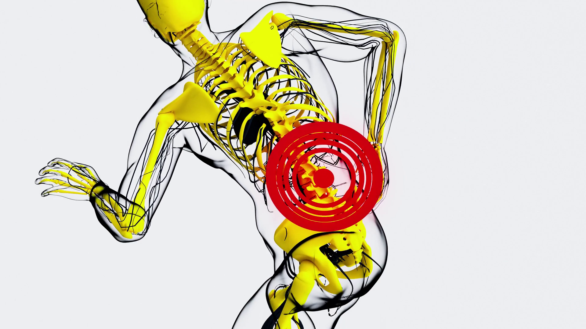 4k Anatomy Concept Of Back Pain Stock Motion Graphics SBV-347800327 ...
