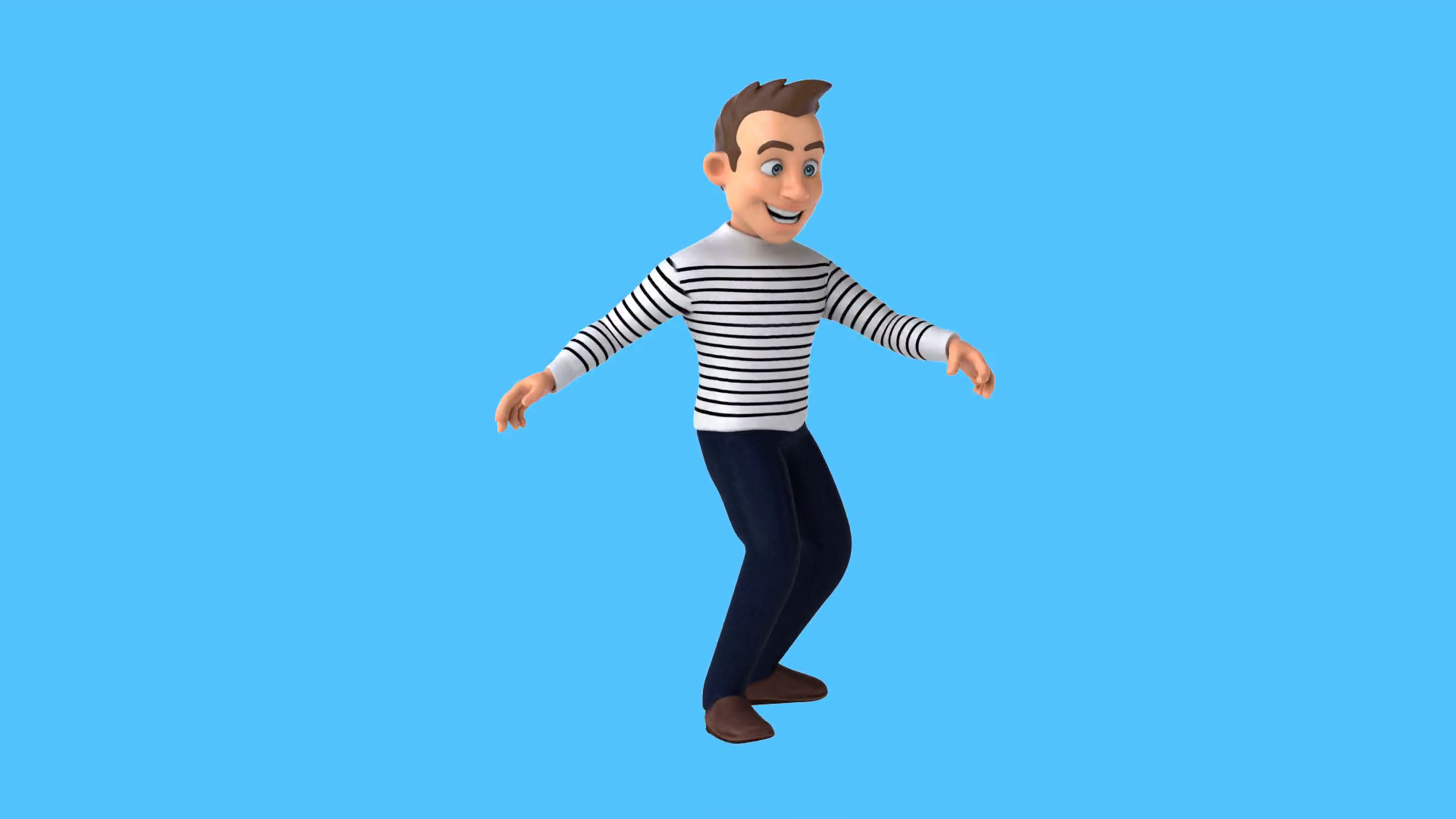 Fun 3d Cartoon Man Dancing (with Alpha Stock Motion Graphics SBV-348835758 - Storyblocks