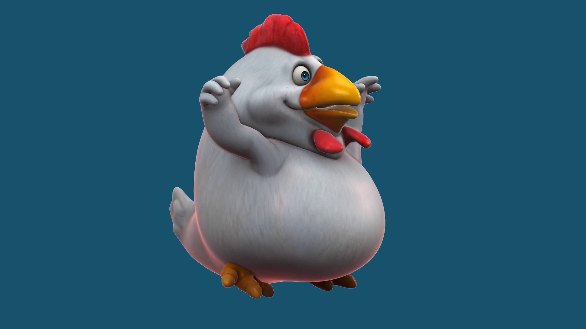 Fun 3d Cartoon Chicken Doing Fitness (with Stock Footage SBV-347688846 ...