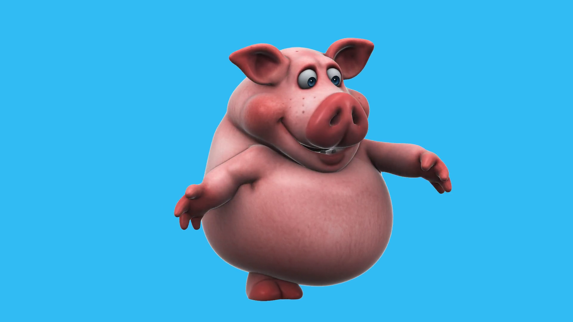 Fun 3d Cartoon Pig Dancing (with Alpha Stock Motion Graphics SBV ...