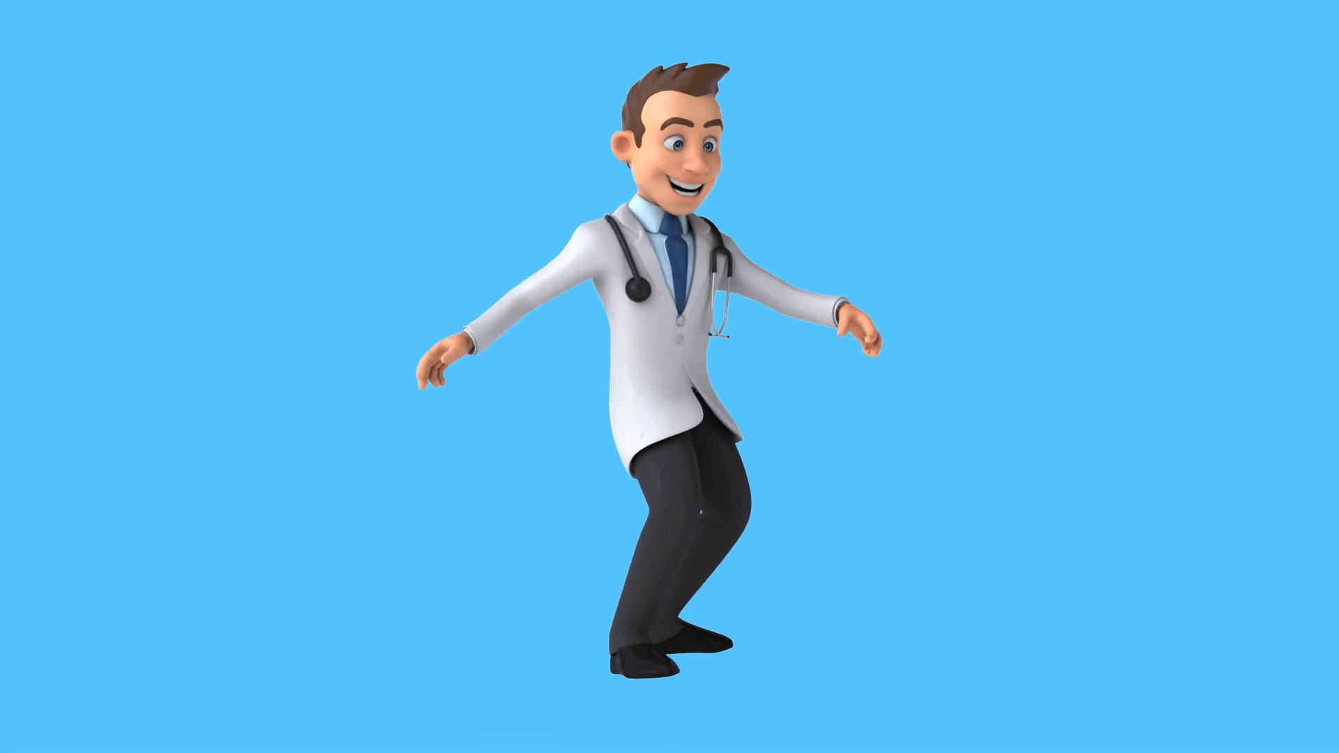 Fun 3d Cartoon Doctor Dancing (with Alpha Stock Motion Graphics SBV ...