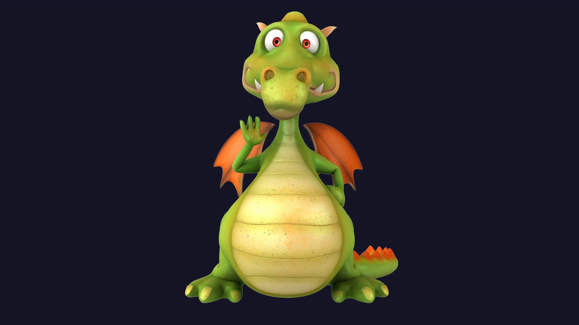 Fun 3d Dragon Saying Hello (with Alpha Stock Motion Graphics SBV ...