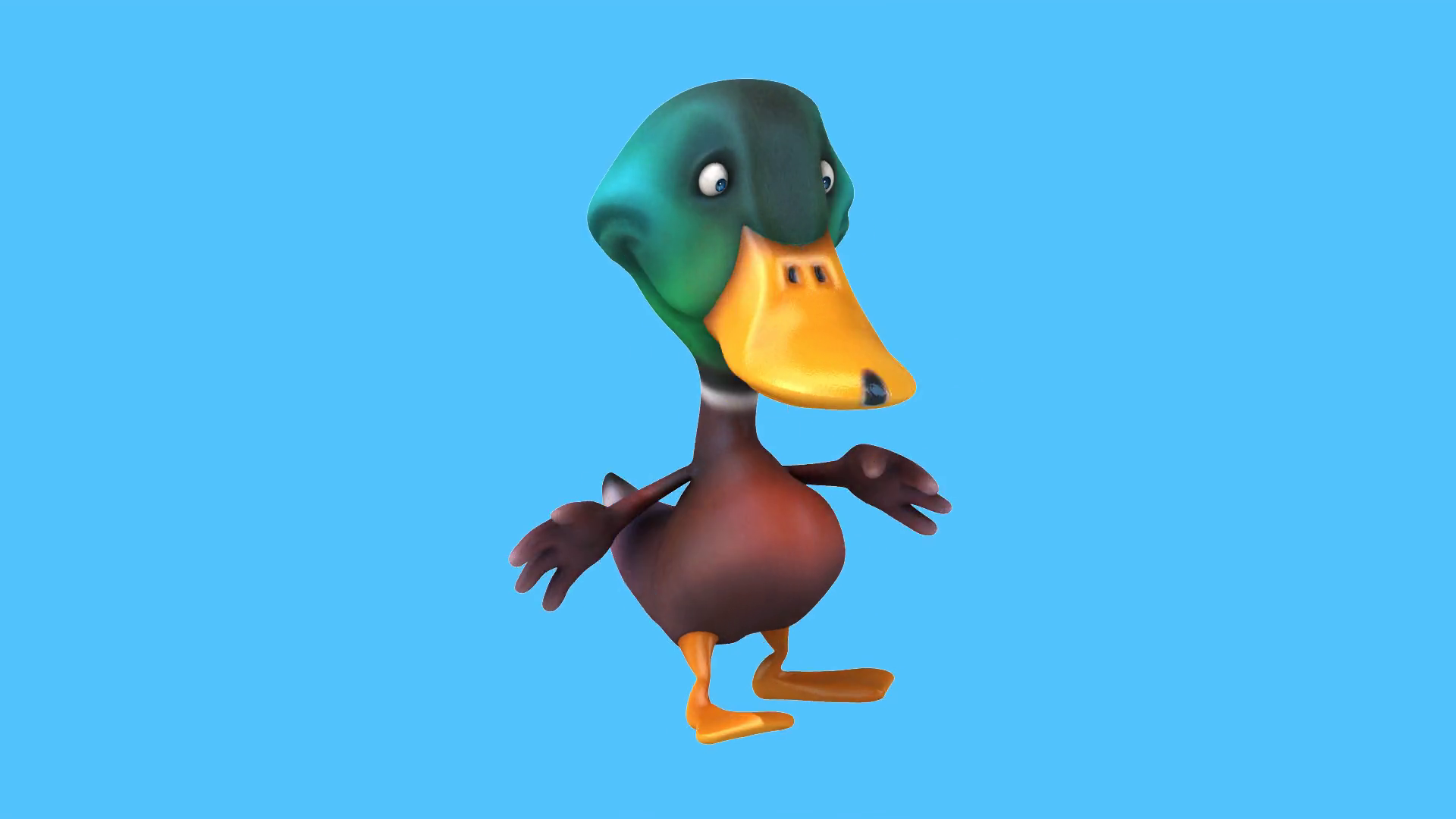 Fun 3d Cartoon Duck Dancing (with Alpha Stock Motion Graphics SBV ...