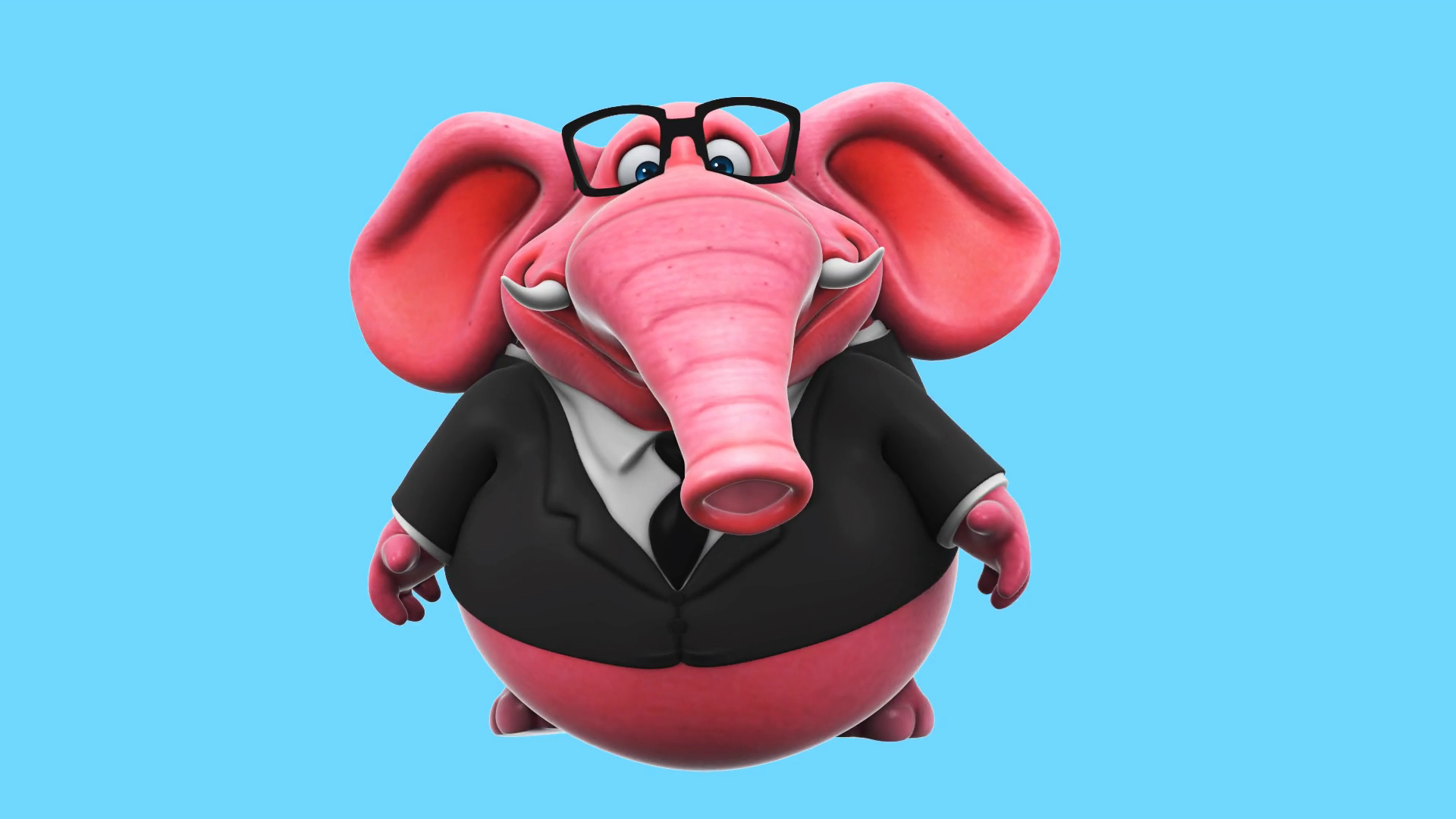 Fun Elephant With Suit Talking (alpha Stock Motion Graphics SBV ...