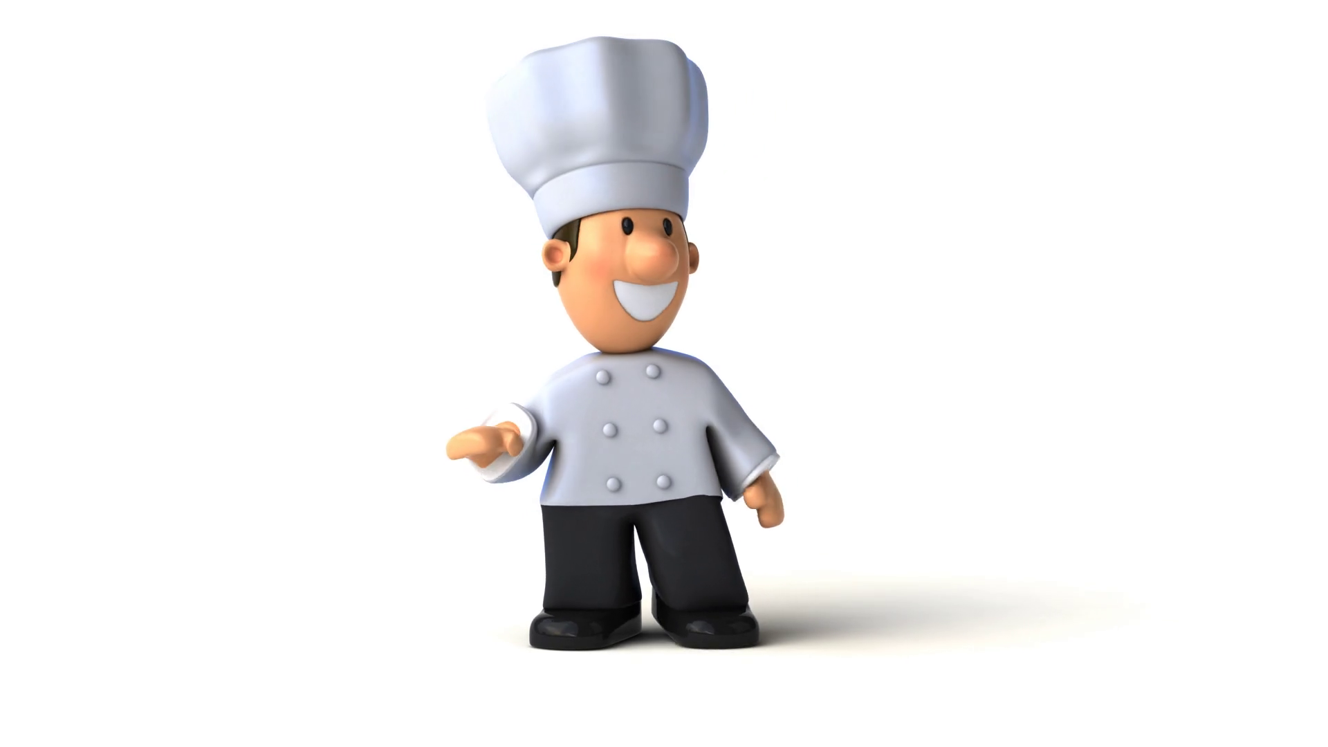 Fun 3D cartoon chef doing a presentation Motion Background 01:03 SBV ...