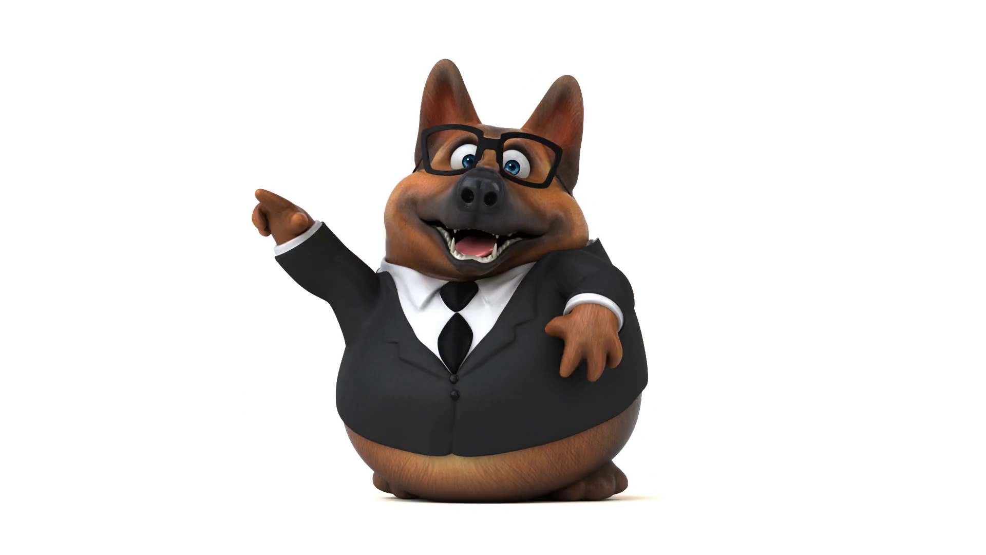 Fun 3d Cartoon German Shepherd Dog Dancing Stock Footage SBV-339023285 ...