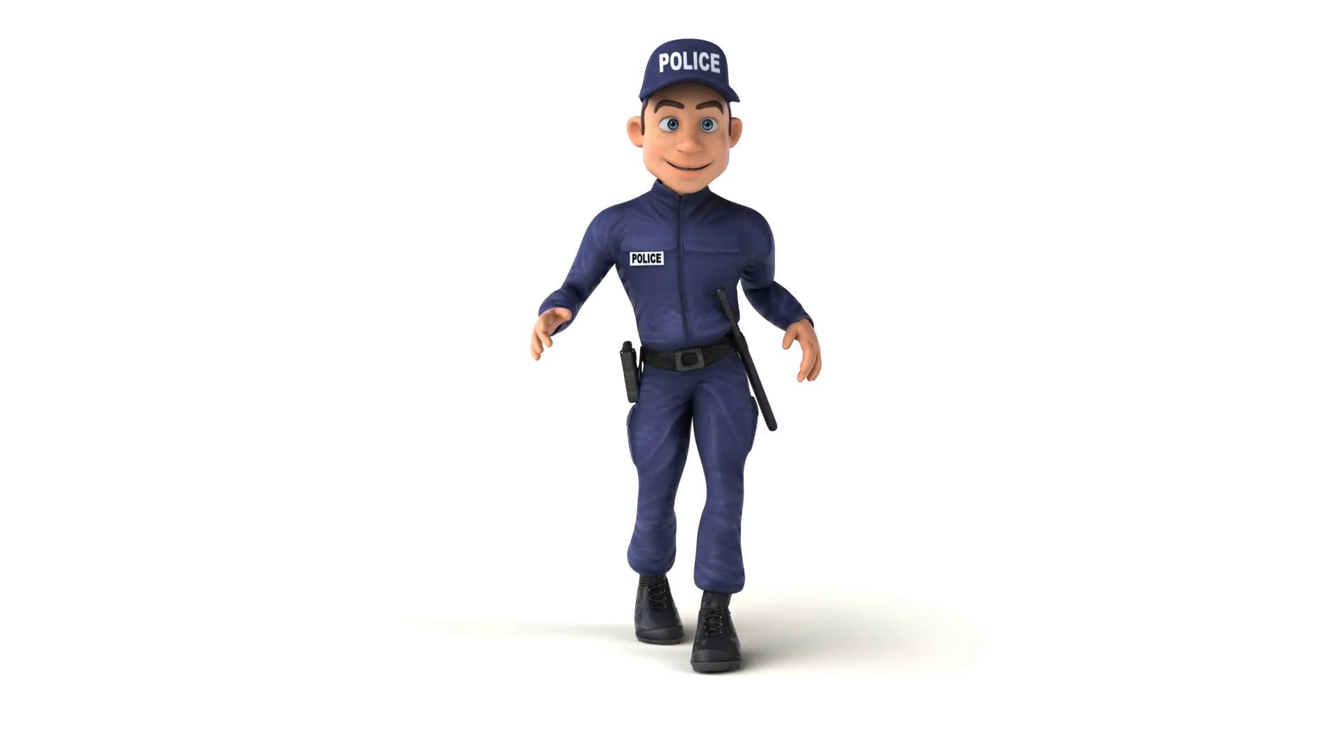 Fun 3d Cartoon Policeman Dancing Stock Motion Graphics SBV-338890704 ...