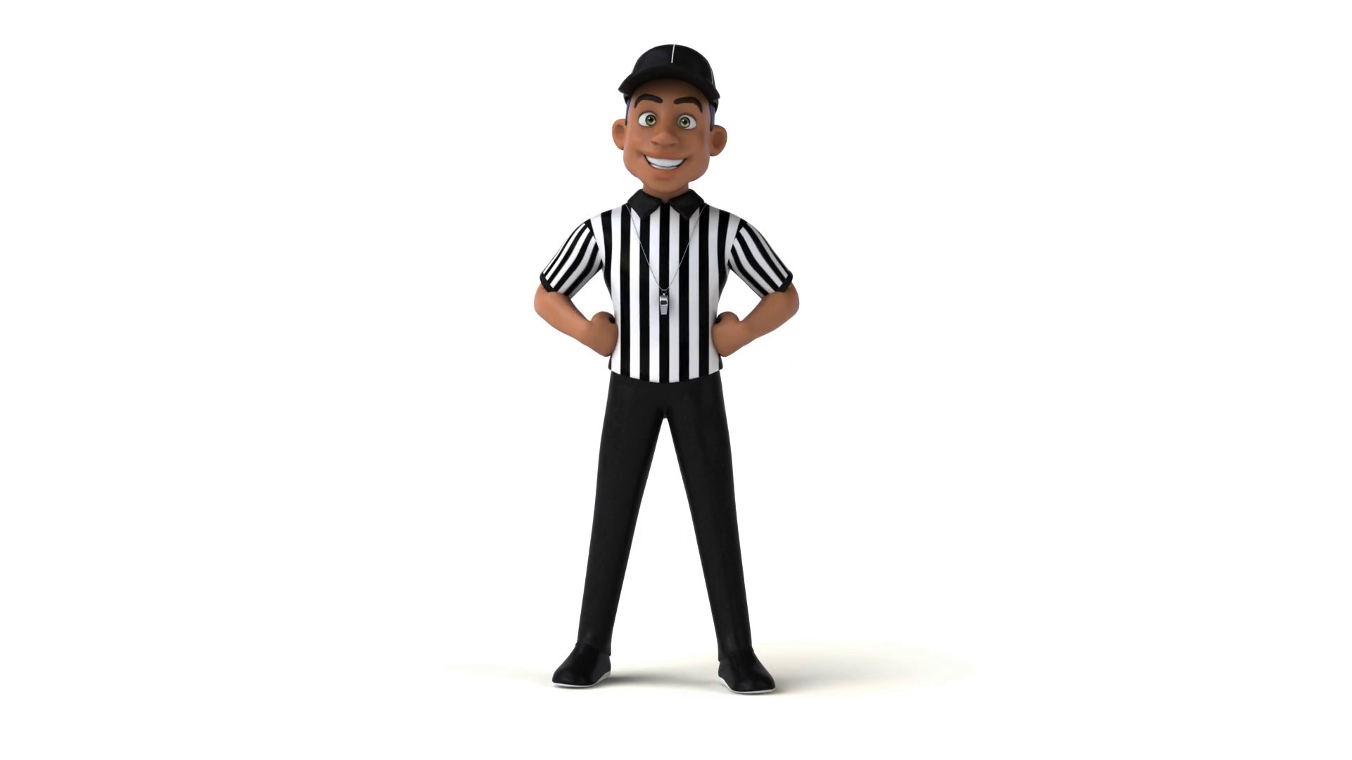 Fun 3d Cartoon Referee Presenting Stock Footage SBV-338918381 - Storyblocks