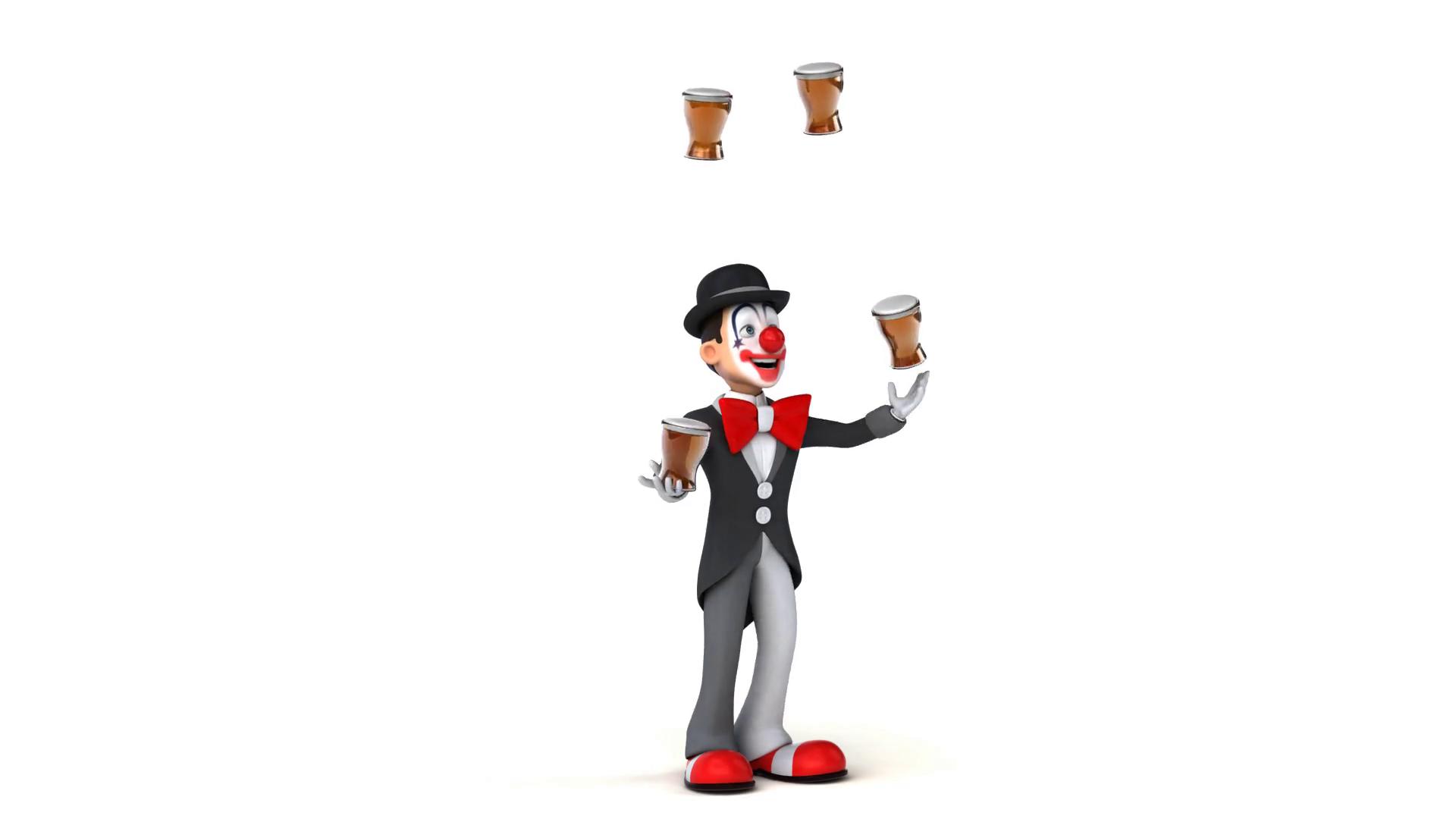 Fun Clown - 3d Animation Stock Footage SBV-317910294 - Storyblocks