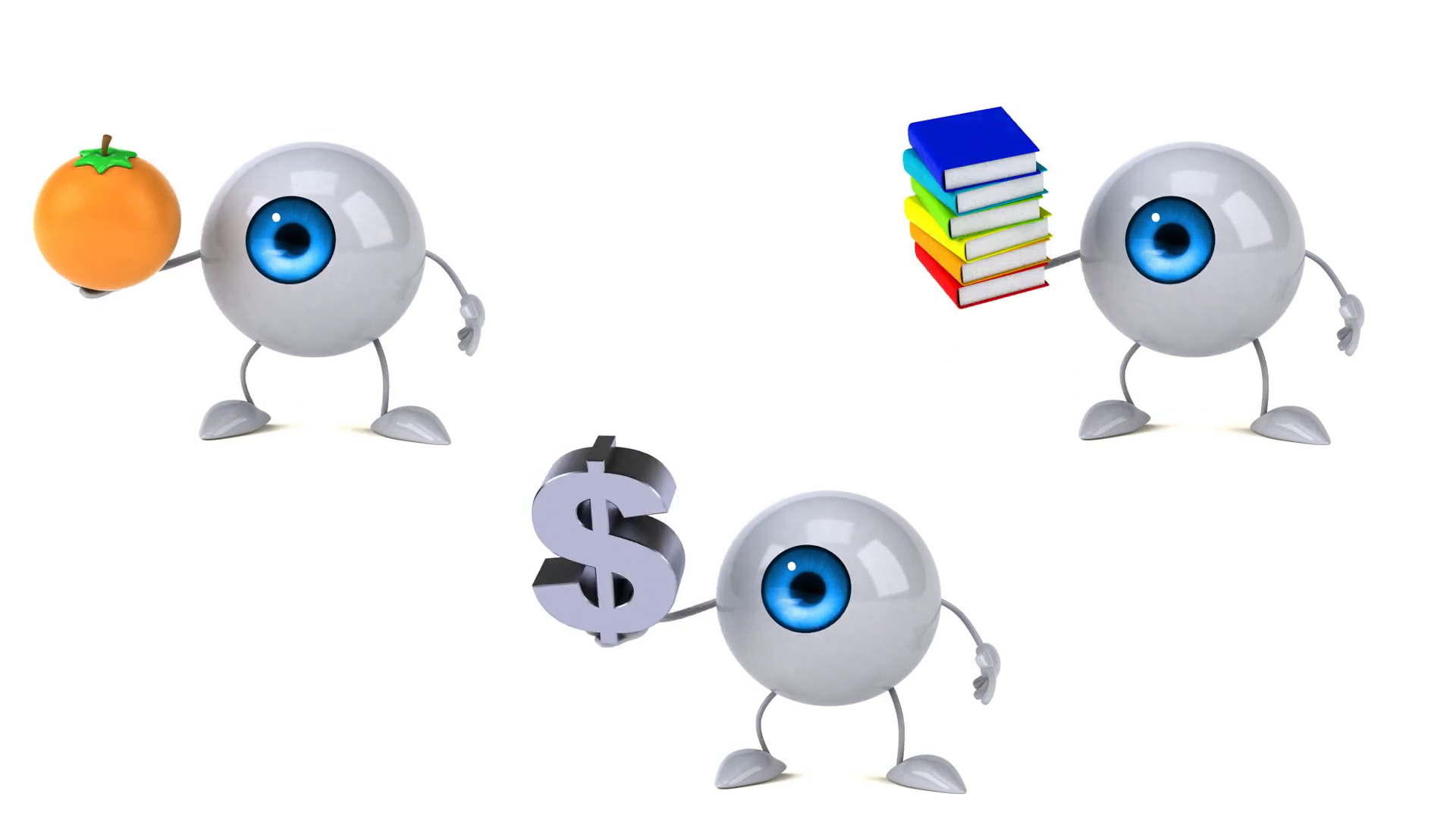 Fun Eye Clips - 4k 3d Animation Stock Footage SBV-336124494 - Storyblocks