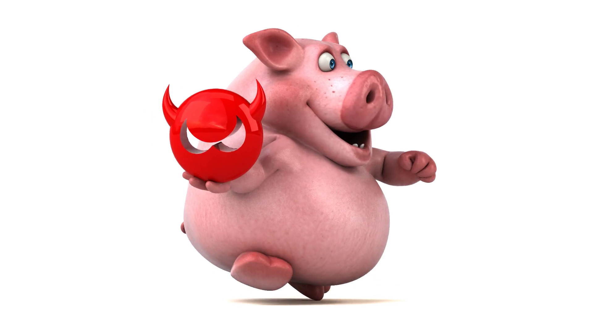 Fun Pig Running - 3d Animation Stock Footage SBV-313584708 - Storyblocks