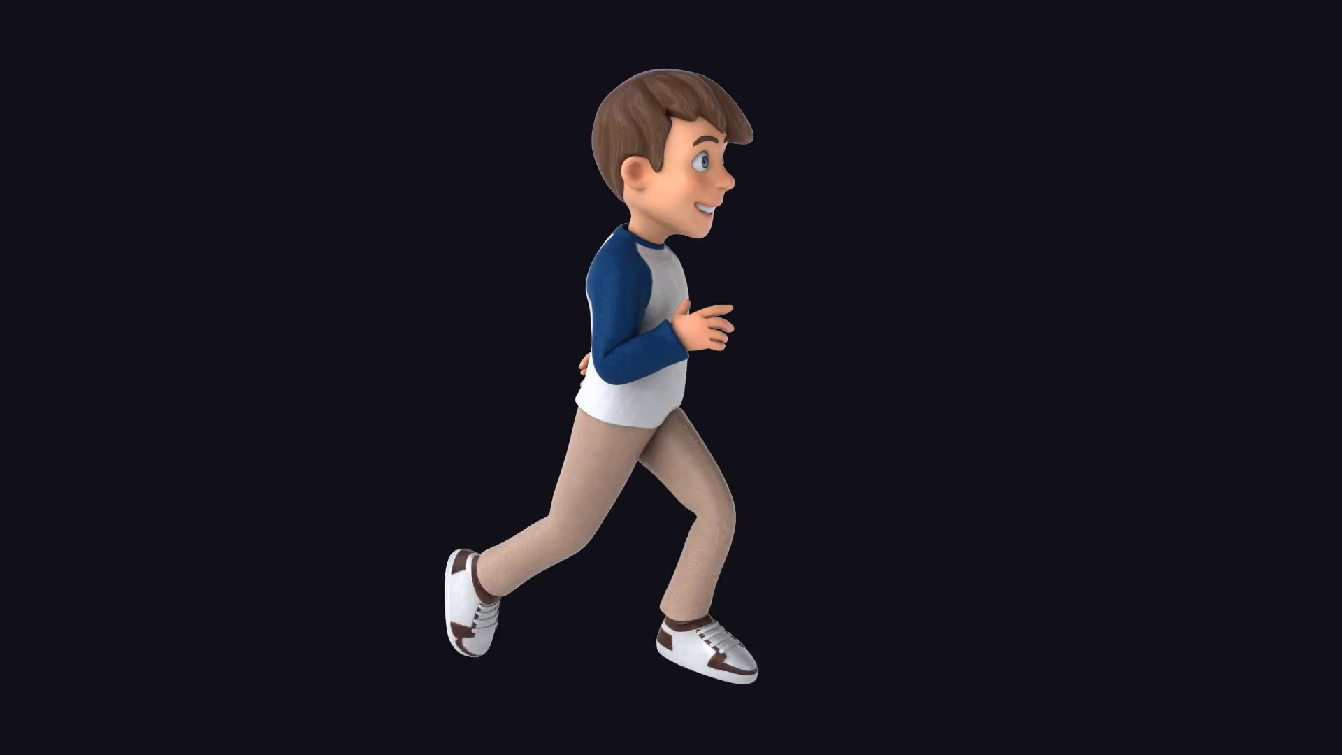 Fun 3d Cartoon Kid Running (with Alpha Stock Motion Graphics SBV ...