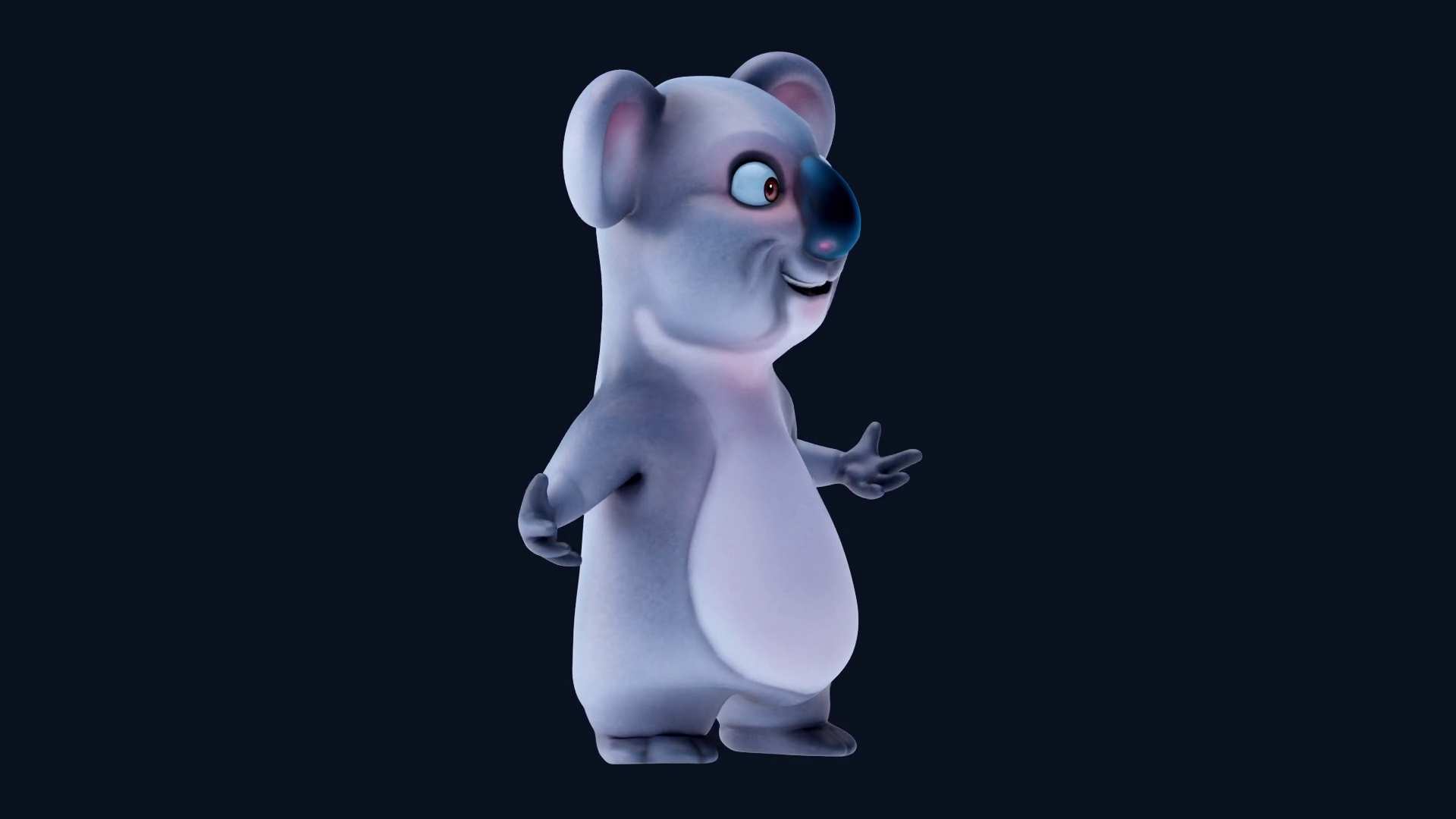 Fun 3d Cartoon Koala Talking (with Alpha Stock Motion Graphics SBV ...